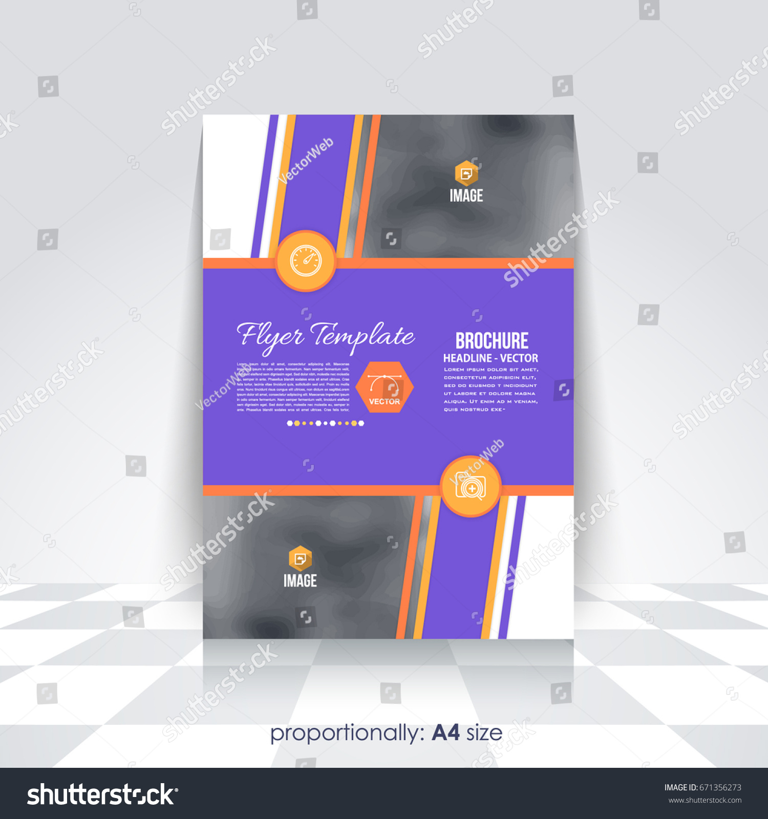 A4 Flyer Document Design Brochure Template Stock Vector (Royalty Free ...