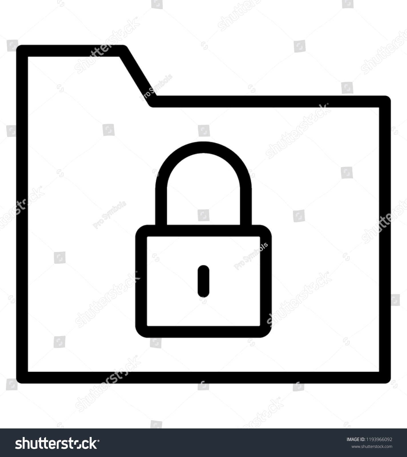 Vektor Stok Folder Lock Visual Representing Locked Folder (Tanpa ...