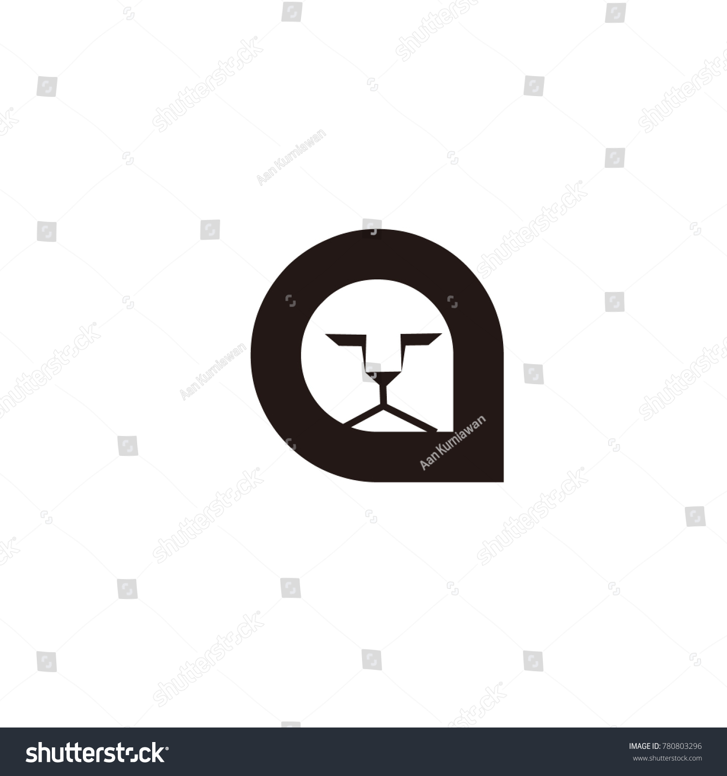 Font Lion Logo Vector Flat Template : image vectorielle de stock (libre ...
