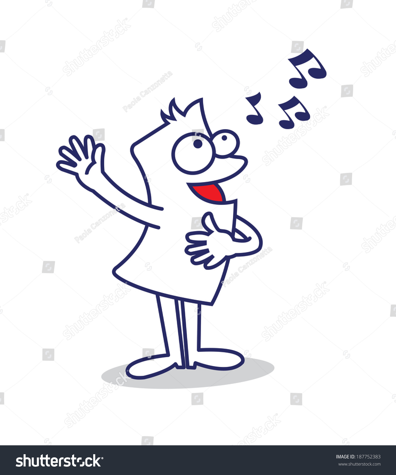 Funny Opera Singer Stock Vector (Royalty Free) 187752383 | Shutterstock