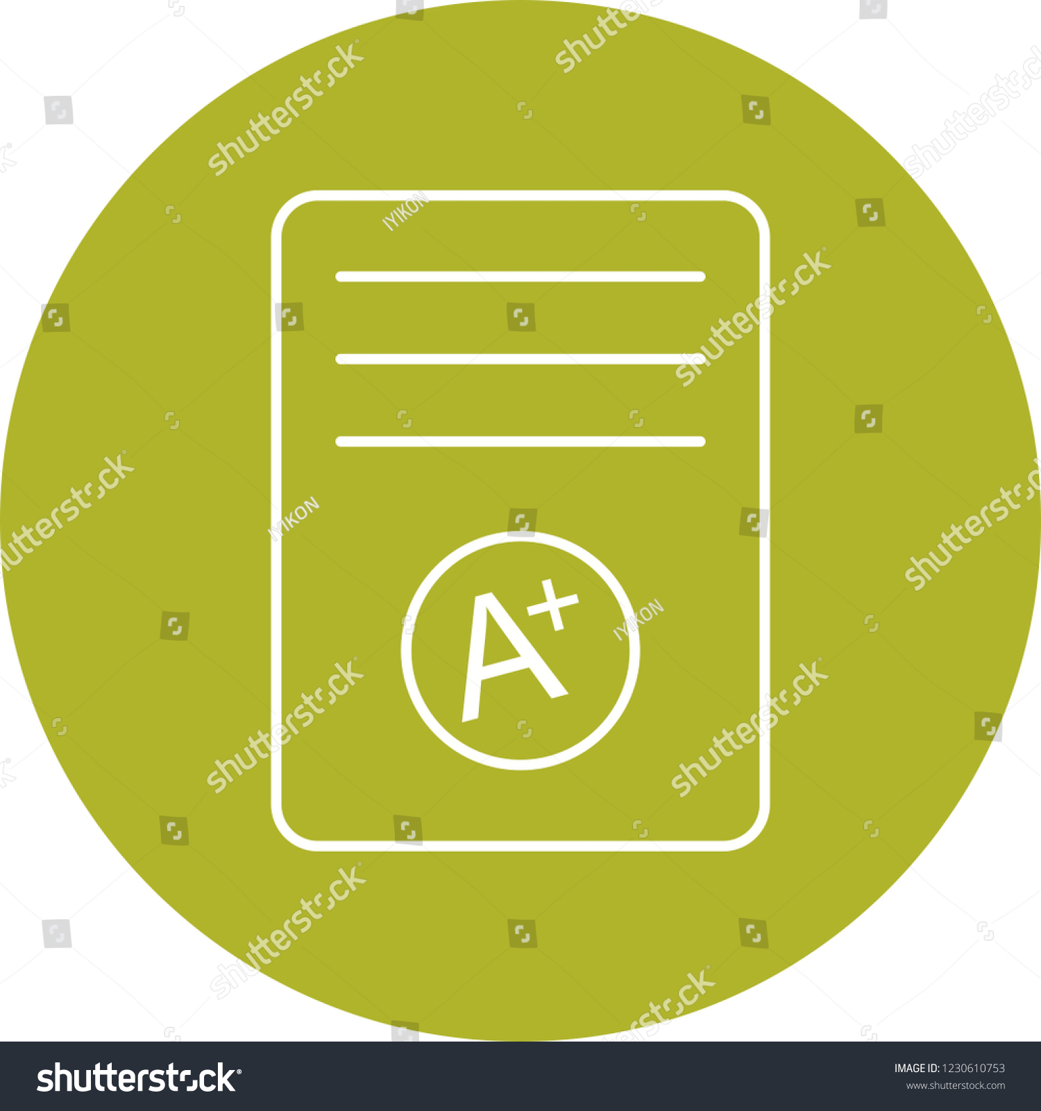 Grade Line Circle Icon Stock Vector (Royalty Free) 1230610753 ...