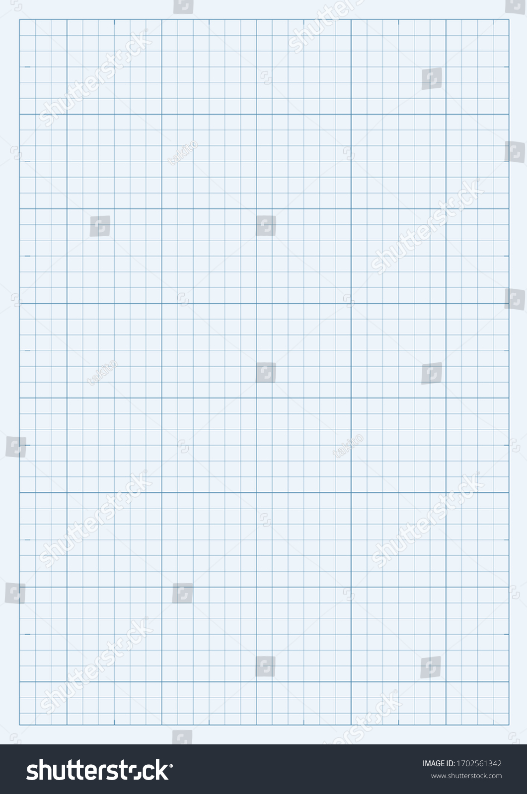 A4 Grid Mock Vector Illustration Blue Stock Vector Royalty Free