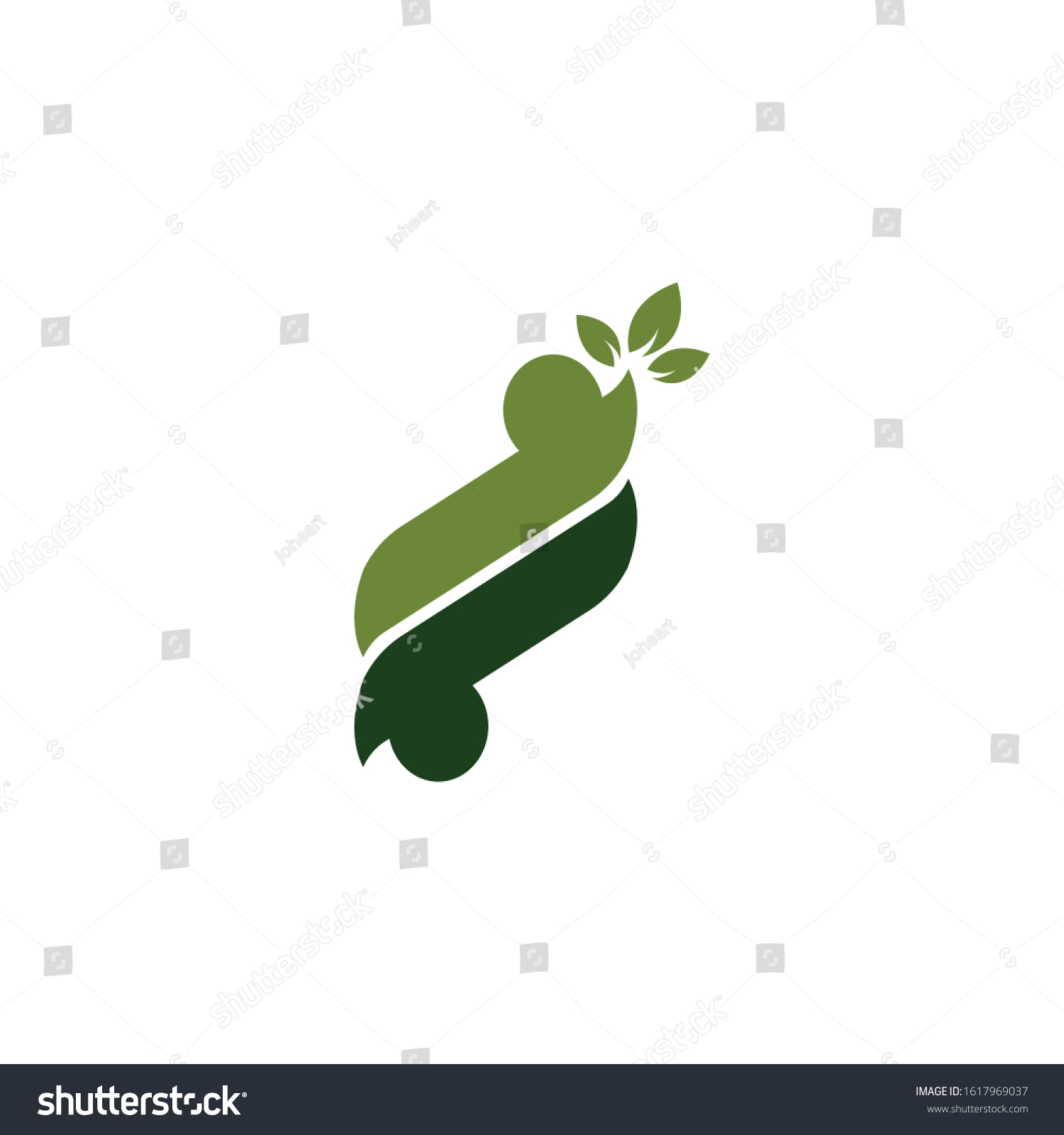 Grren Logo Icon Vector Template Stock Vector (Royalty Free) 1617969037