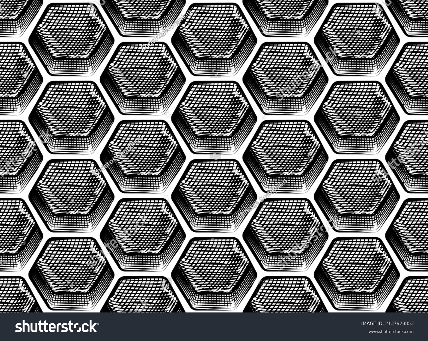 Honeycomb Bee Hive Background Seamlessly Tillable Stock Vector (Royalty ...