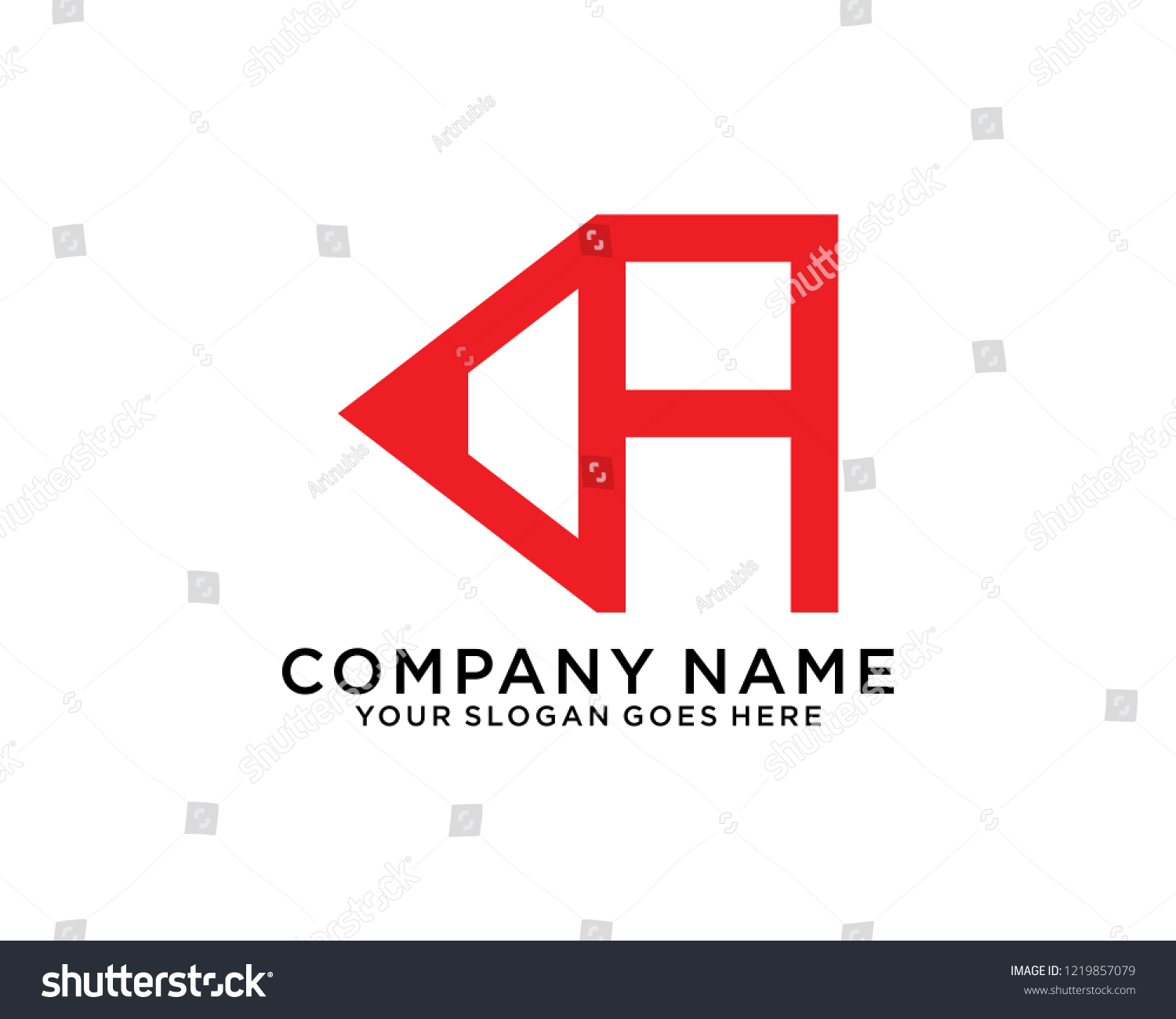 Initial Logo Concept Pencil Template Vector Stock Vector (Royalty Free ...
