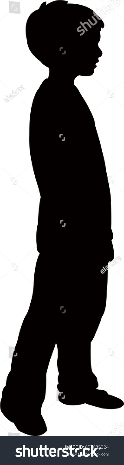 Kid Body Silhouette Vector 스톡 벡터(로열티 프리) 657685324 | Shutterstock