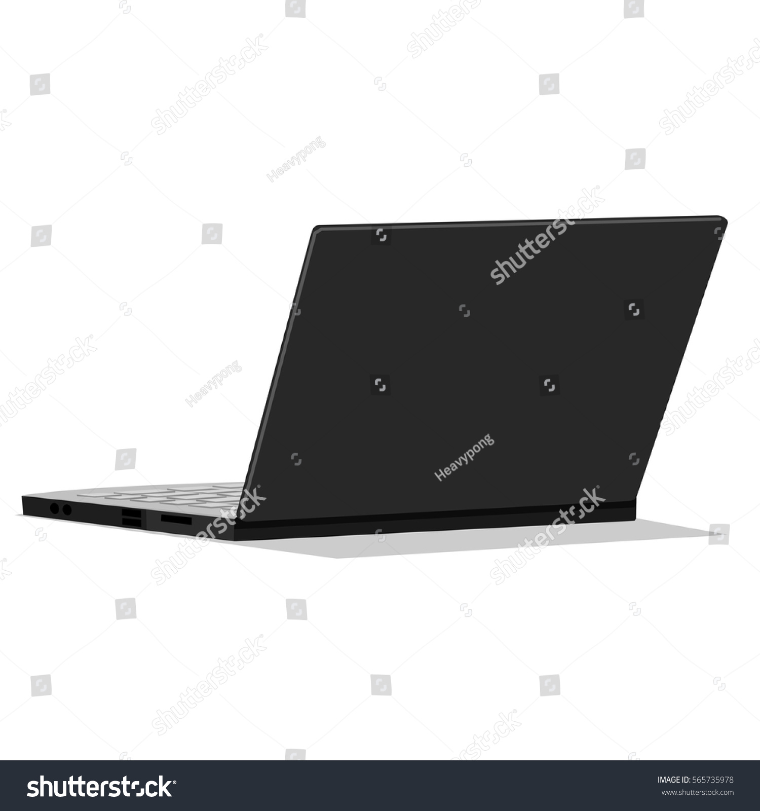 Laptop On Transparent Background Stock Vector (Royalty Free) 565735978
