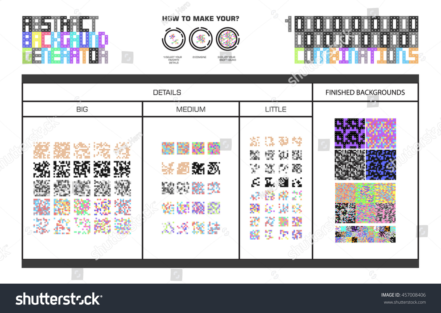 Large Generator Abstract Patterns Stock Vector (Royalty Free) 457008406