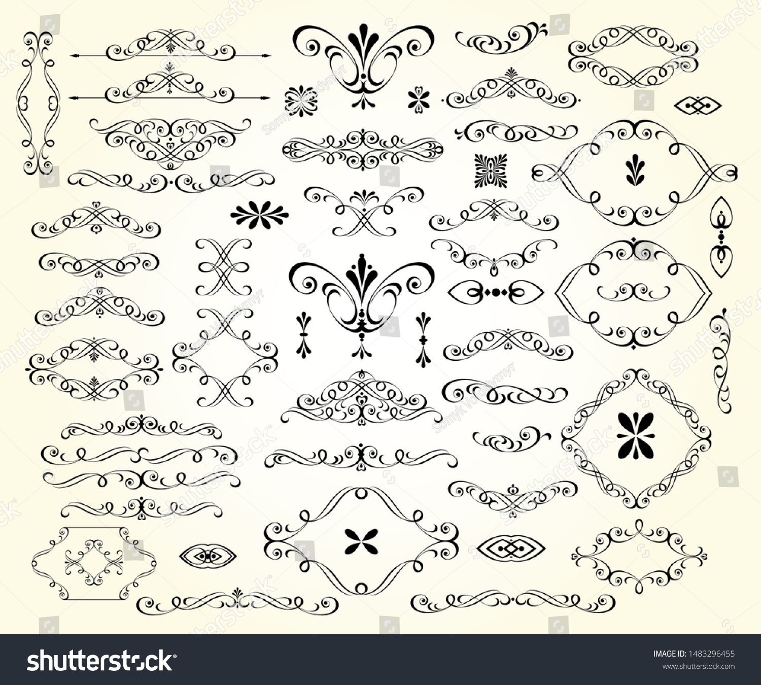 Large Set Design Elements Your Projects Stock Vector (Royalty Free ...