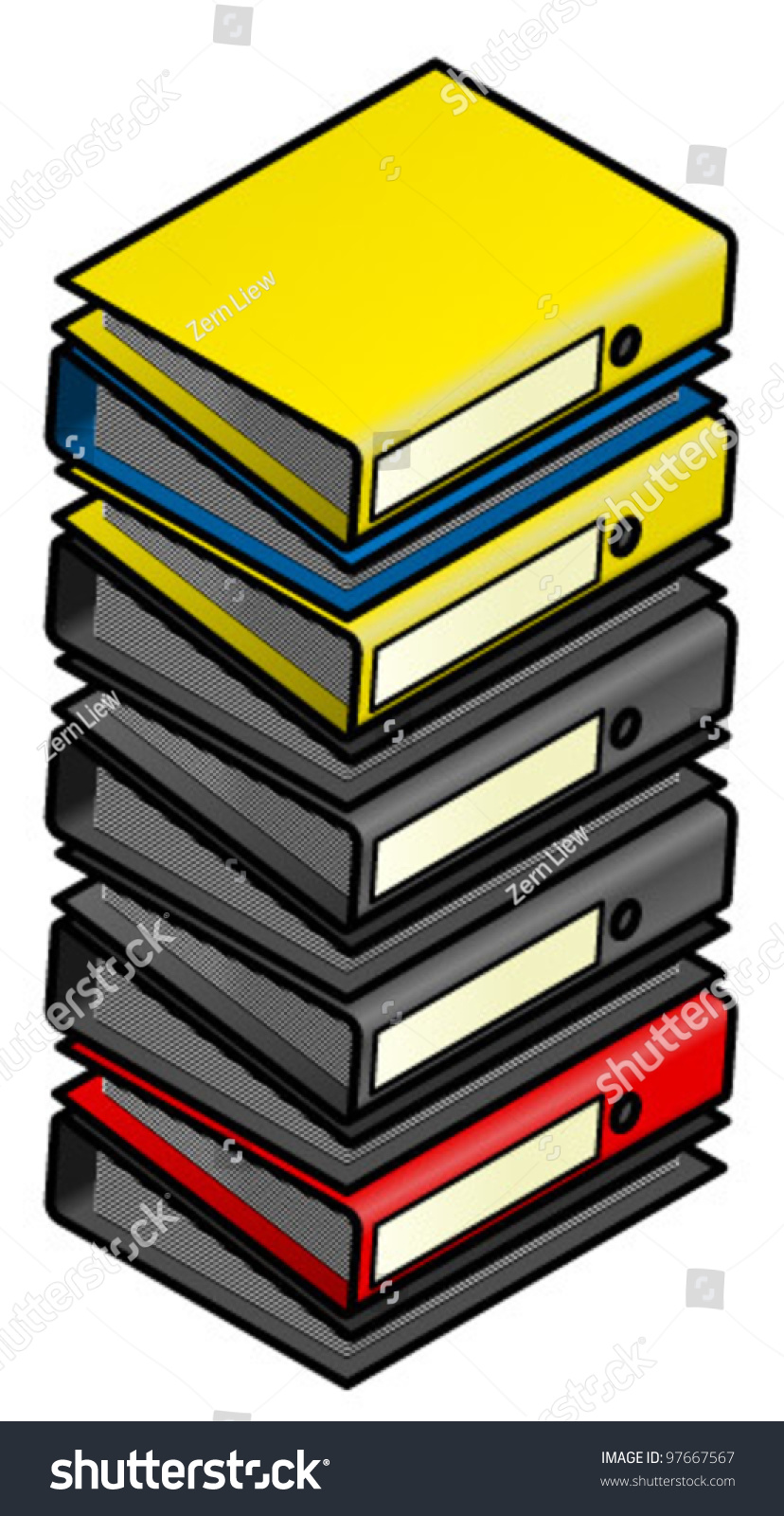 Large Stack Files Stock Vector (Royalty Free) 97667567 | Shutterstock