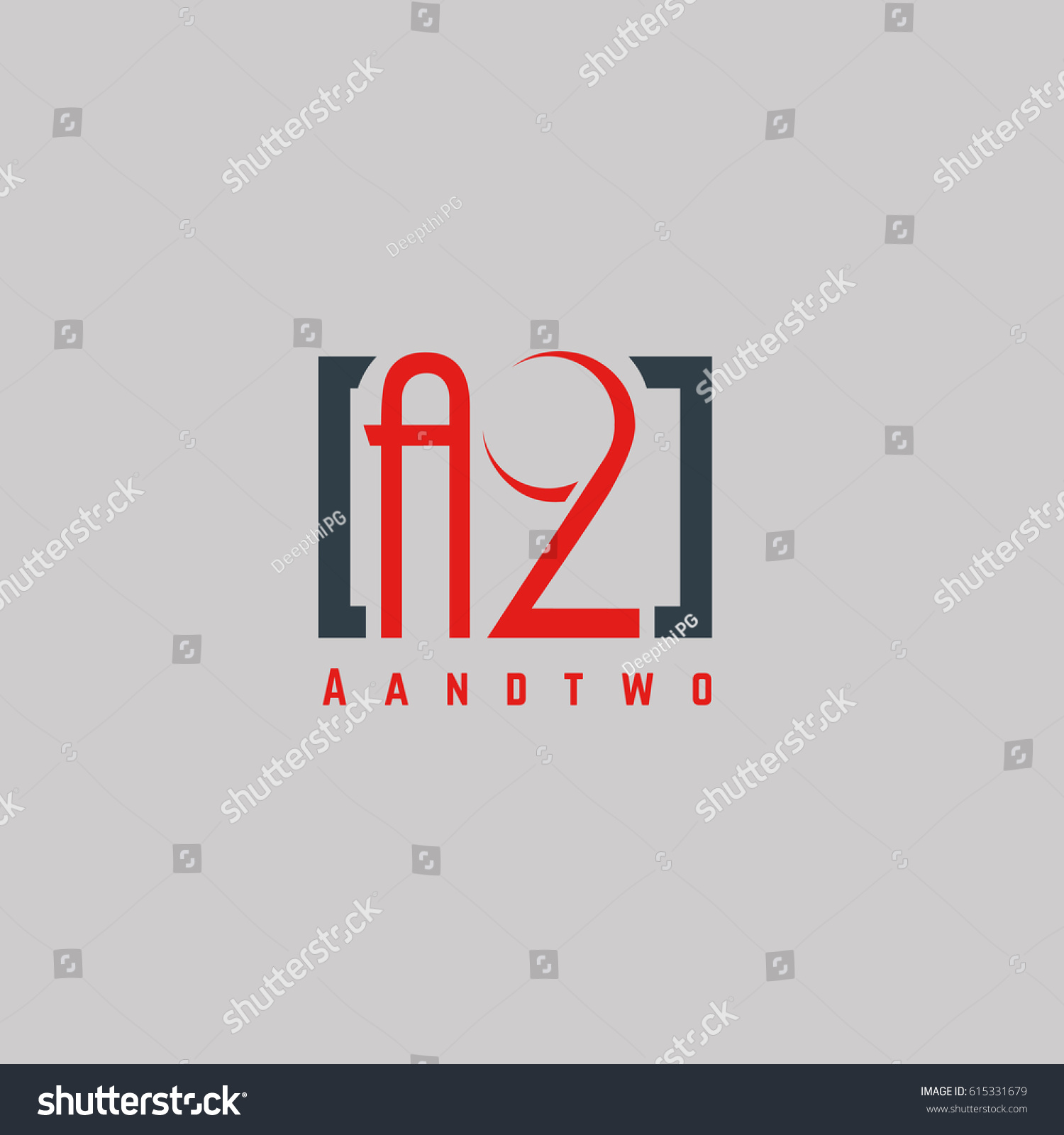 2 Letter Digit Logo Design Vector: vector de stock (libre de regalías ...