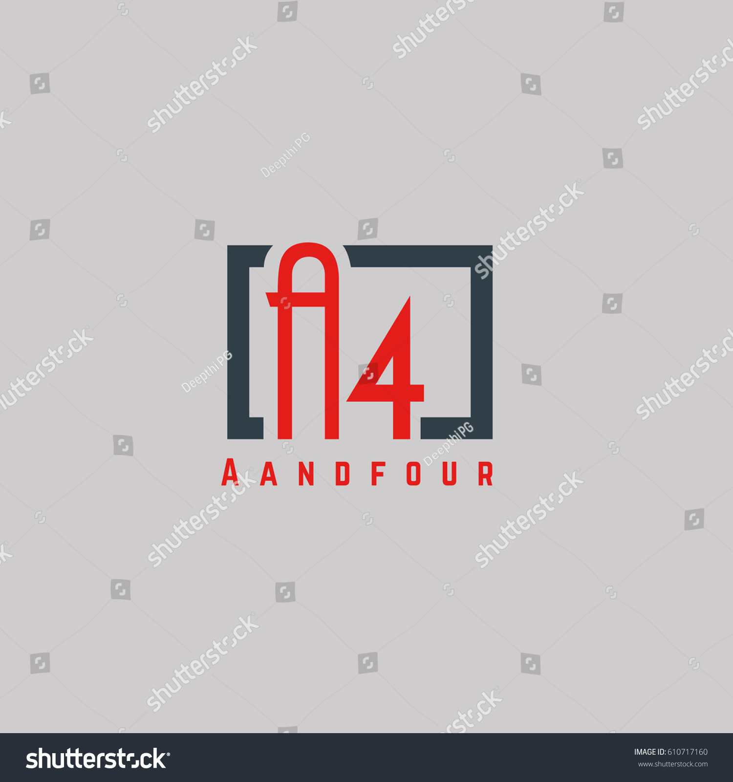 4 Letter Logo Design Vector Element Stock Vector (Royalty Free) 610717160