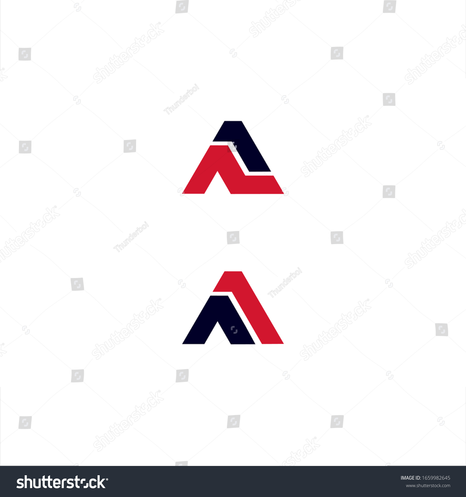 Letter Logo Initial Design A1 Stock Vector (Royalty Free) 1659982645 ...