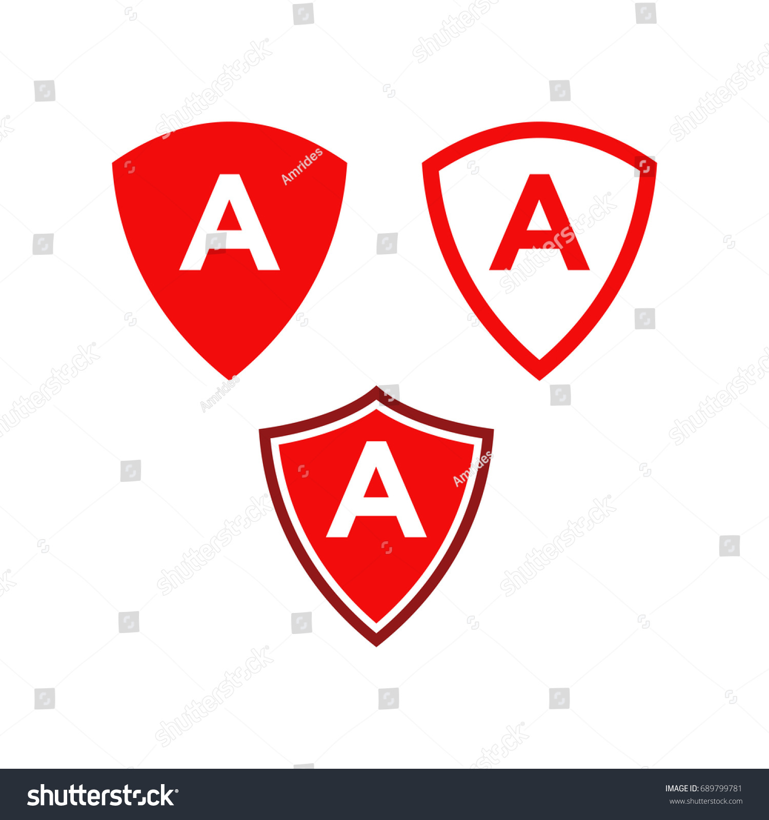 Letter Shield Vector Logo Design Stock Vector (Royalty Free) 689799781 ...