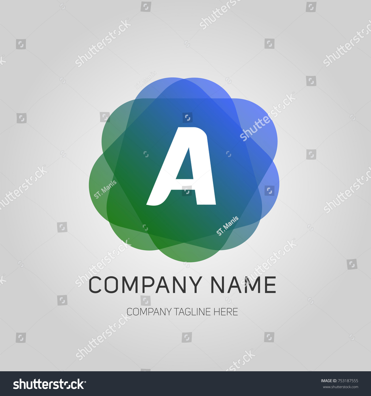 Letter Triangle Shape Logo Modern Concept Stock Vector (Royalty Free ...