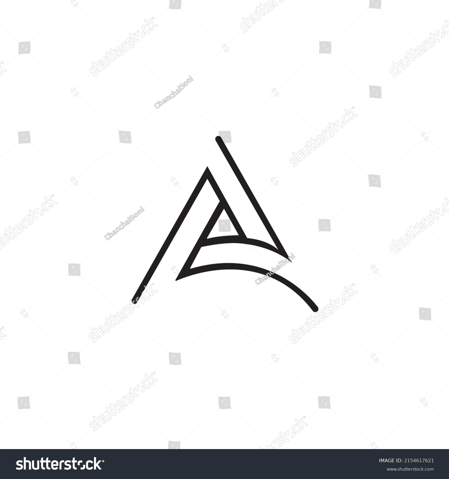 Letters Abstract Logo Design Stock Vector (Royalty Free) 2154617621 ...
