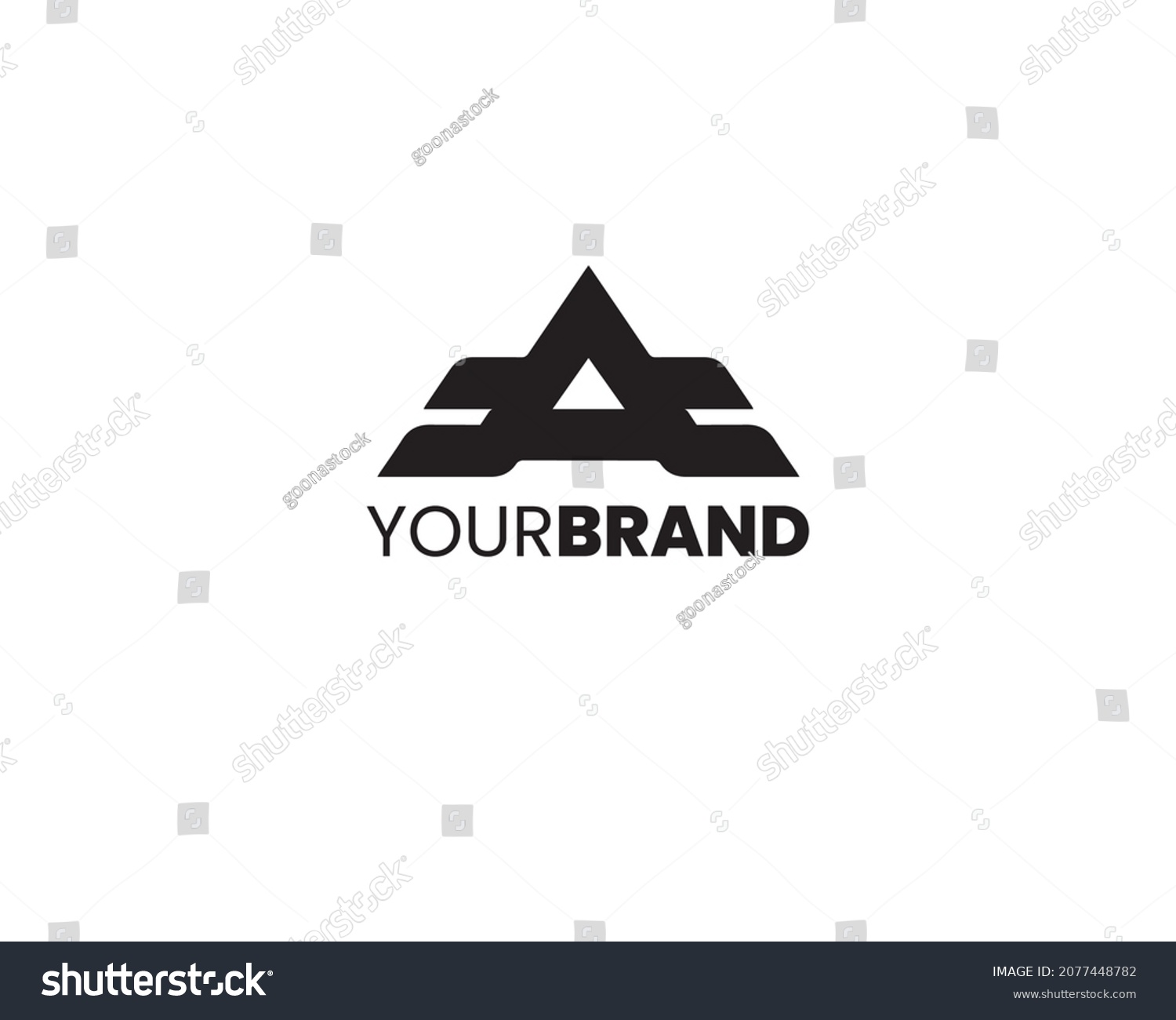 Letters Initial Mountain Adventure Logo Vector Stock Vector (Royalty ...