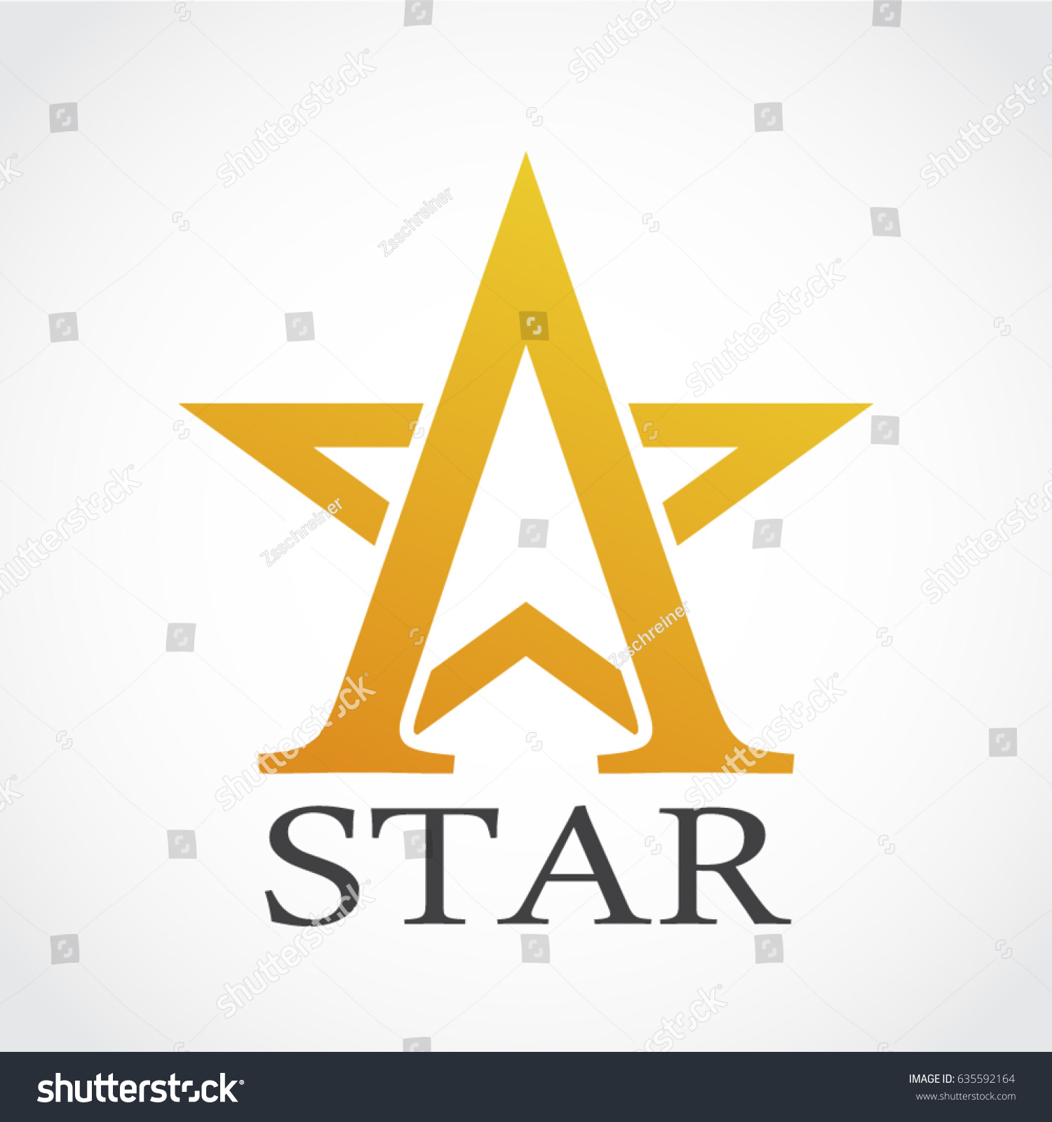 Letters Star Logo Stock Vector (Royalty Free) 635592164 | Shutterstock