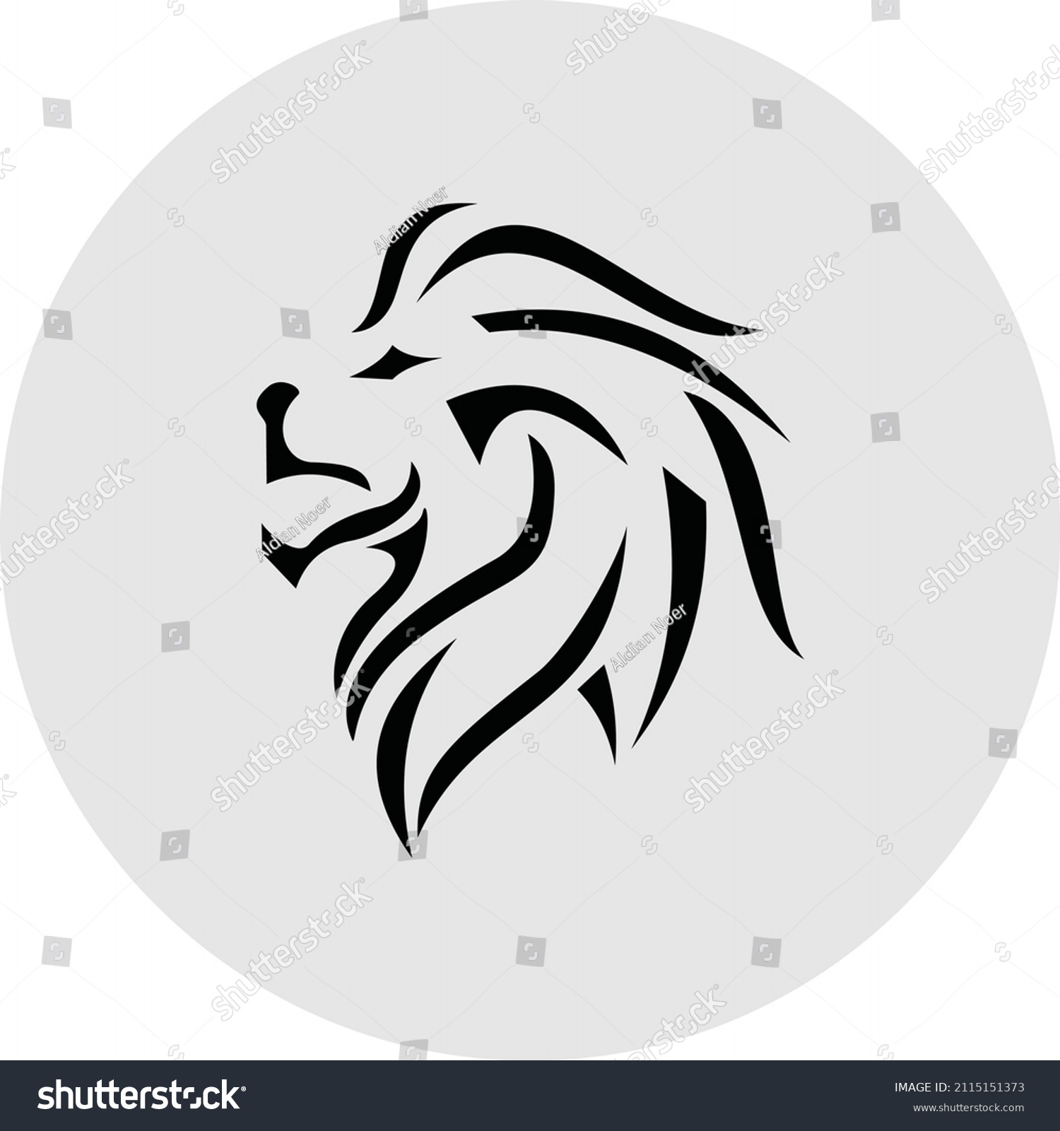 Lion Shaped Vector Illustration Stock Vector (Royalty Free) 2115151373