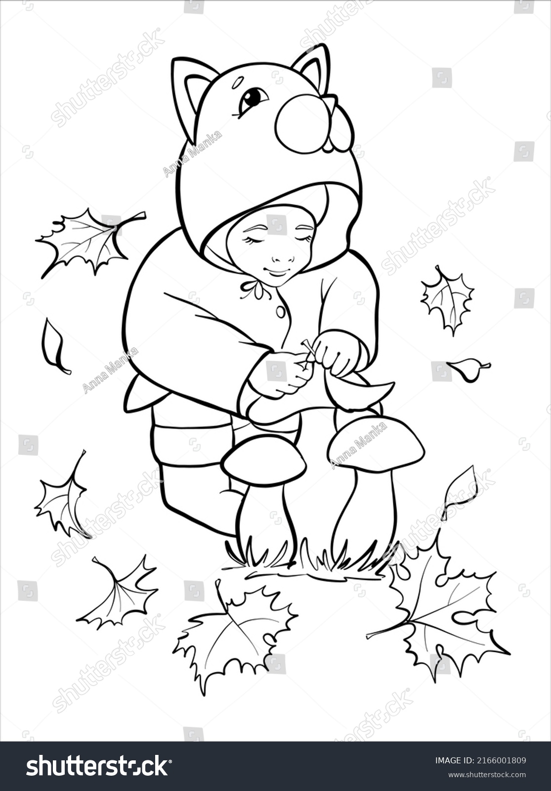Little Girl Fox Costume Picking Mushrooms Stock Vector (Royalty Free ... Little Girl Fox Costume Picking Mushrooms Stock Vector (Royalty Free ...