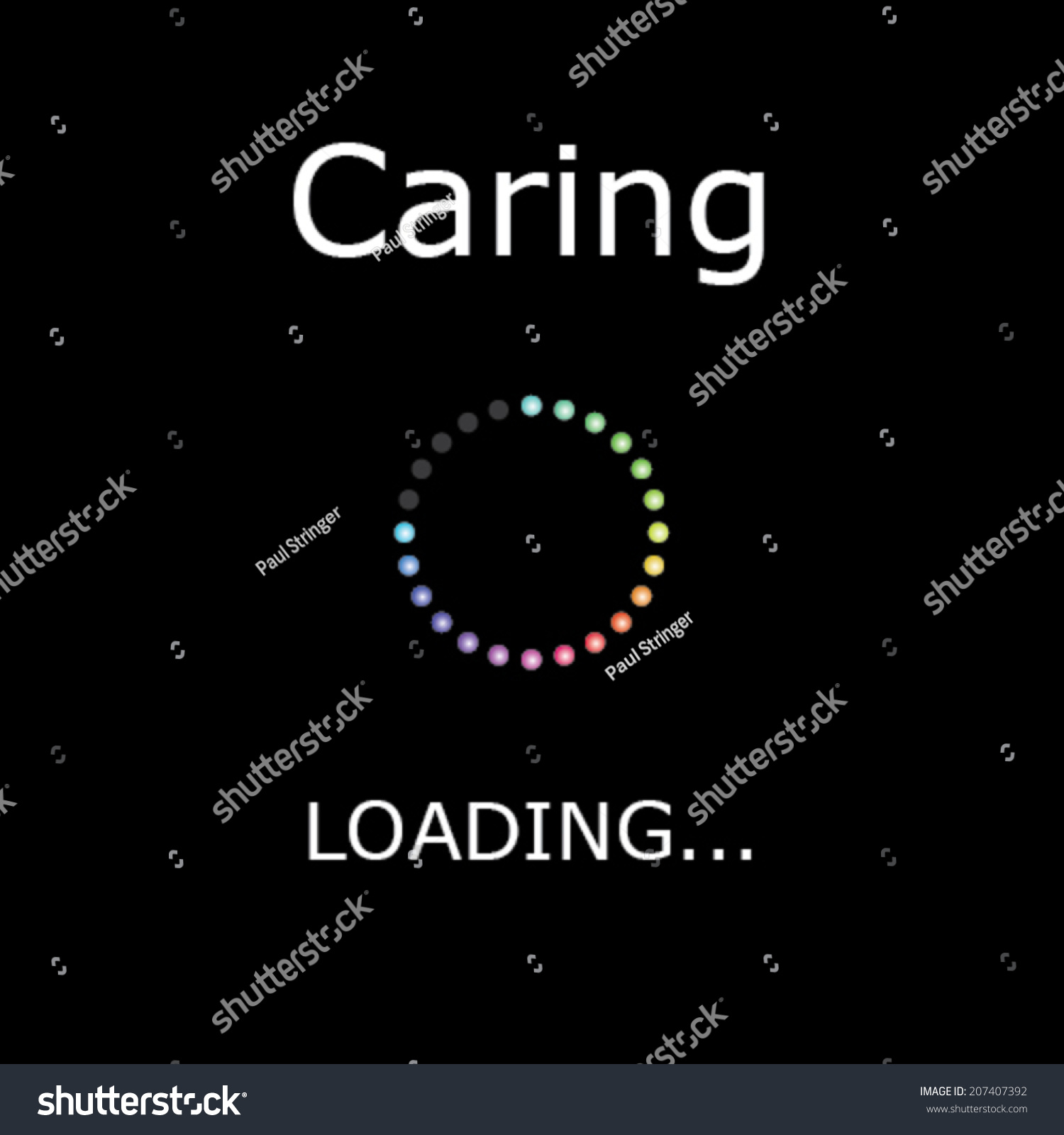 Loading Illustration Black Background Caring Stock Vector (Royalty Free ...