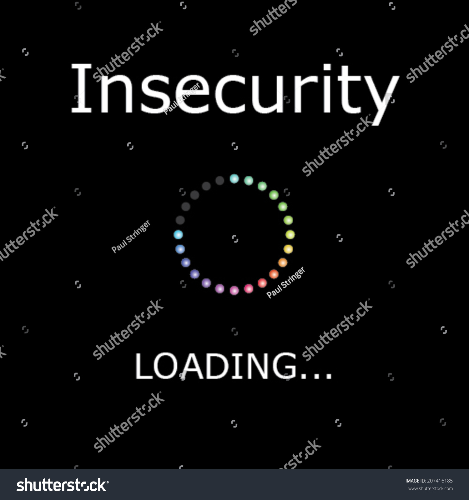 Loading Illustration Black Background Insecurity Stock Vector (Royalty ...