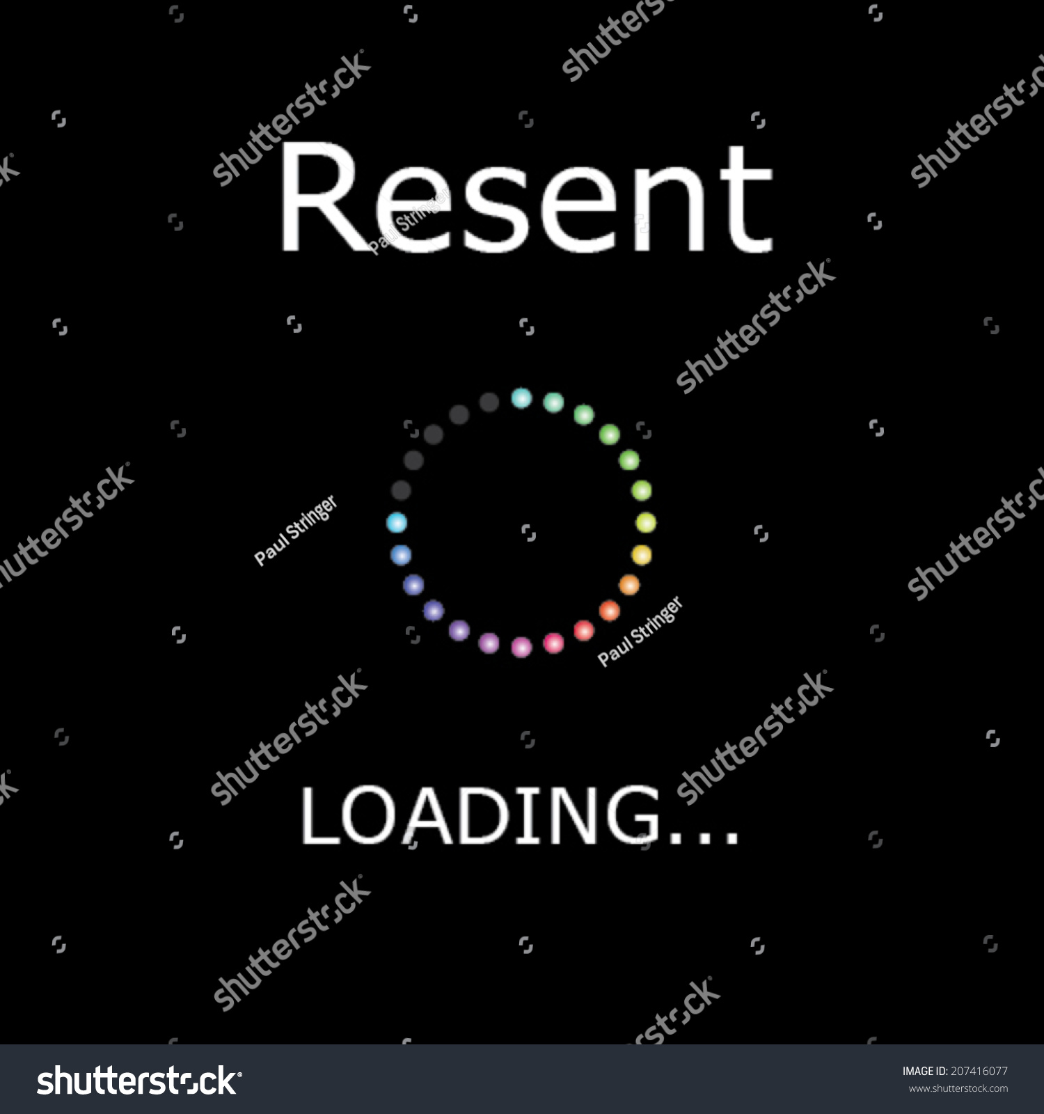 Loading Illustration Black Background Resent: vector de stock (libre de ...