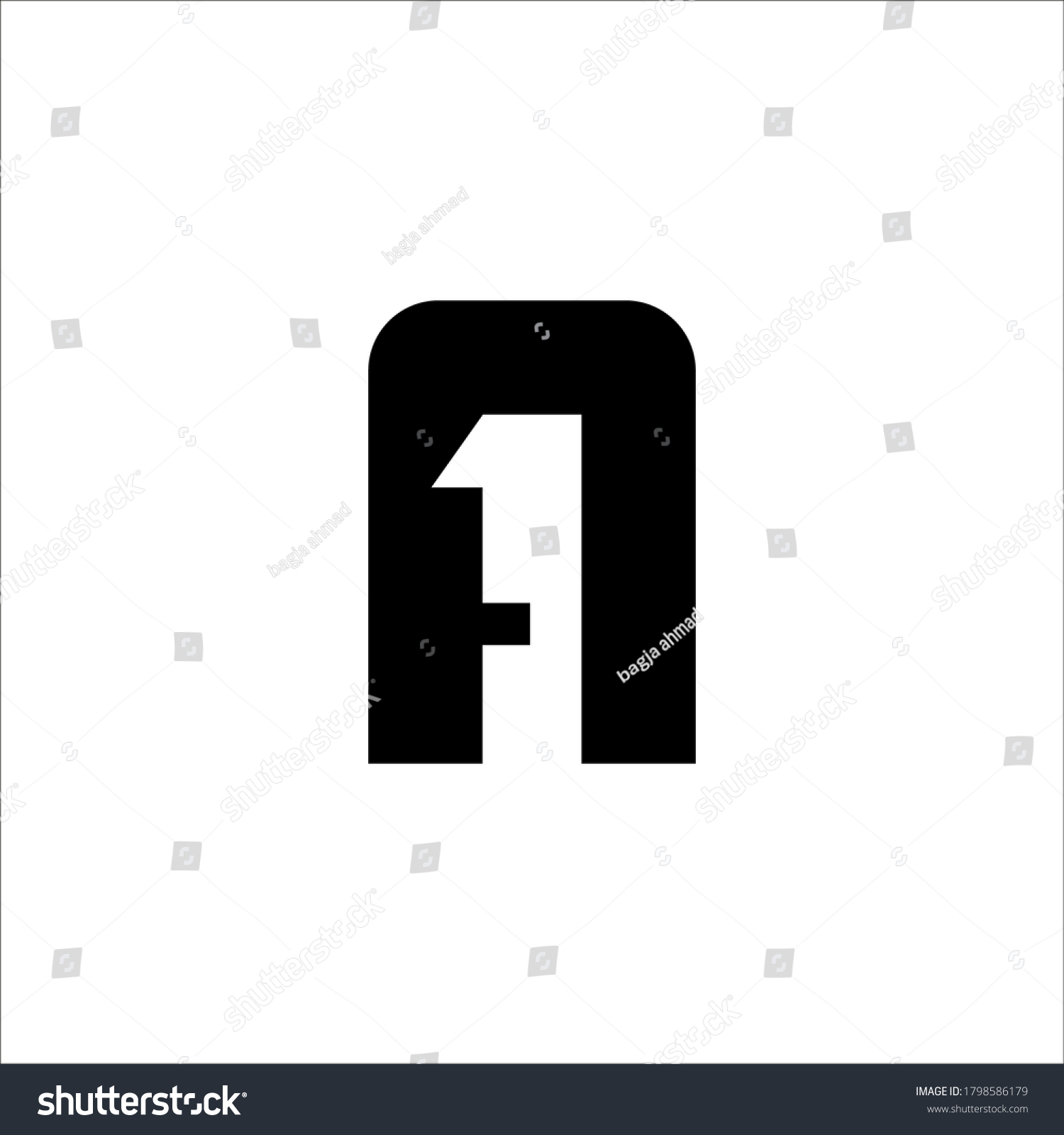 A1 Logo Design Vector Sign Stock Vector (Royalty Free) 1798586179