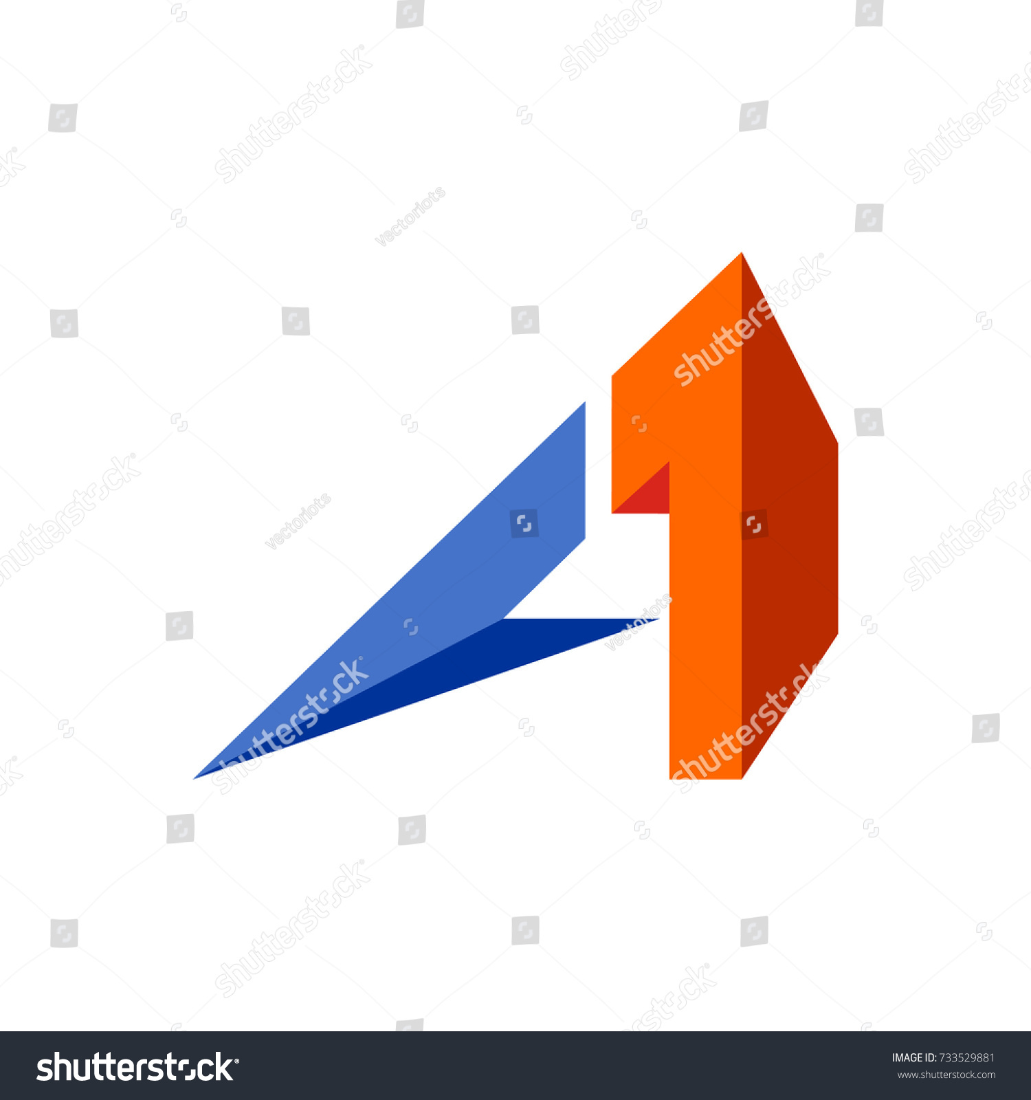 A1 Logo Initial Letter Design Template Stock Vector (Royalty Free ...