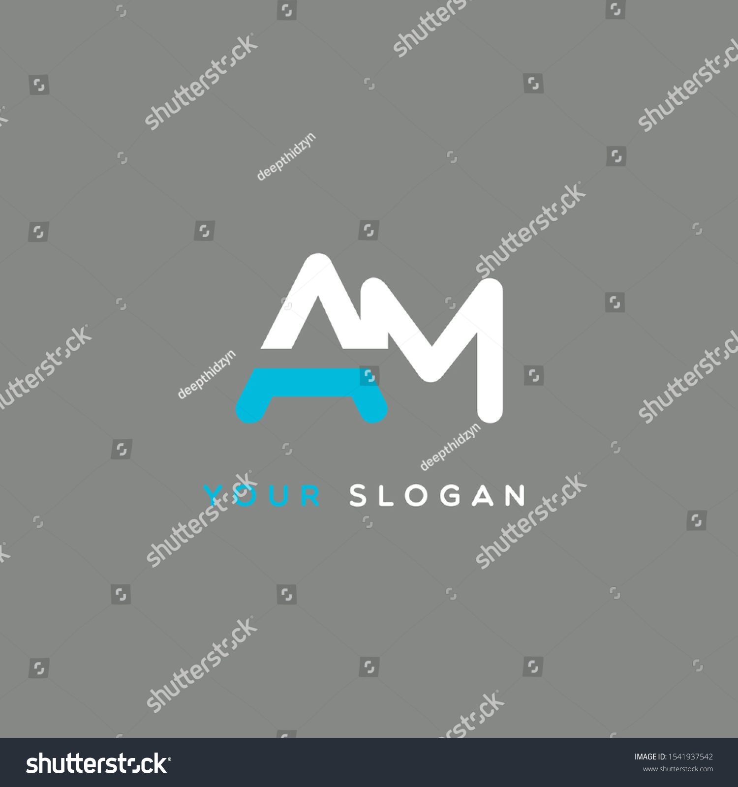M Joint Logo Design Vector Template Stock Vector (Royalty Free) 1541937542