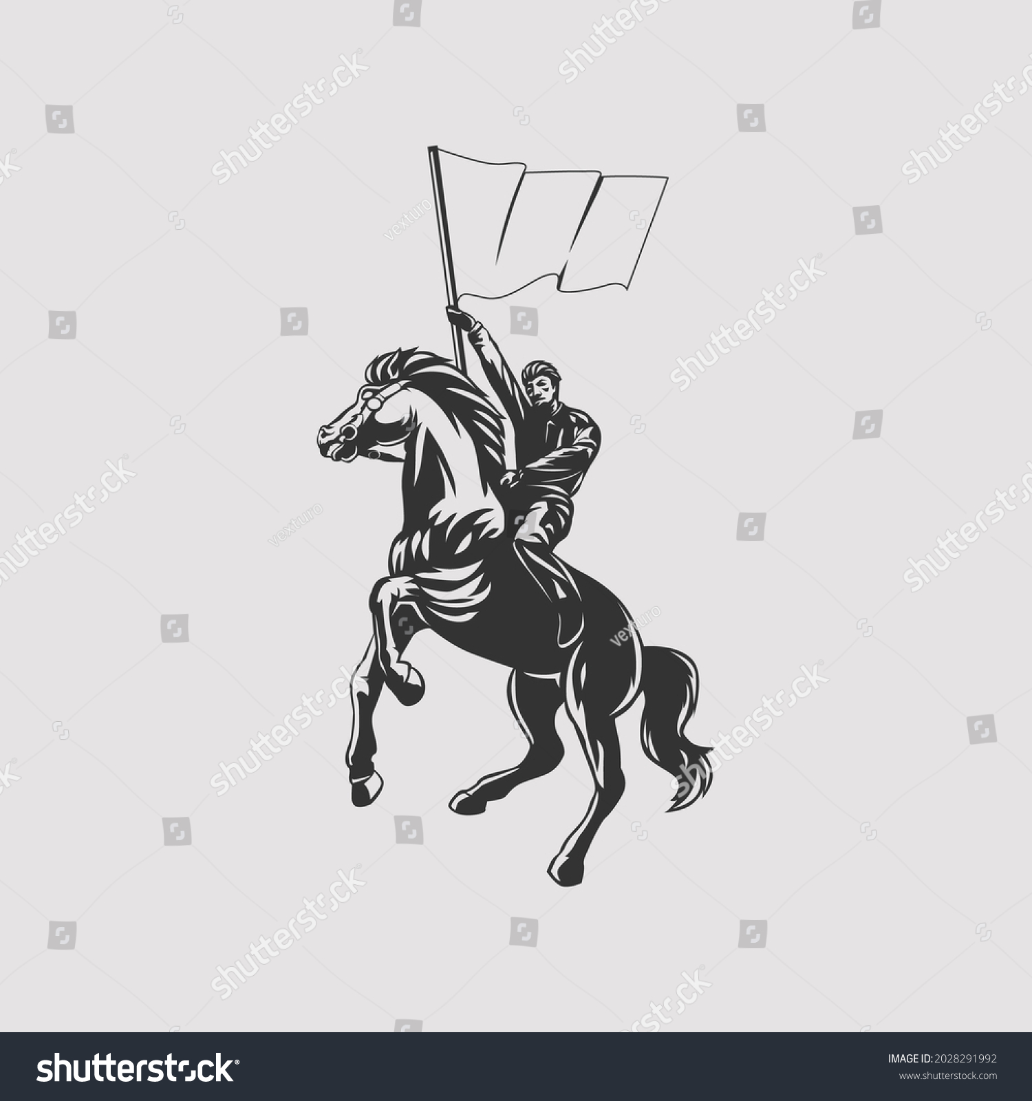 1,222 Man on horse flag Stock Illustrations, Images & Vectors ...