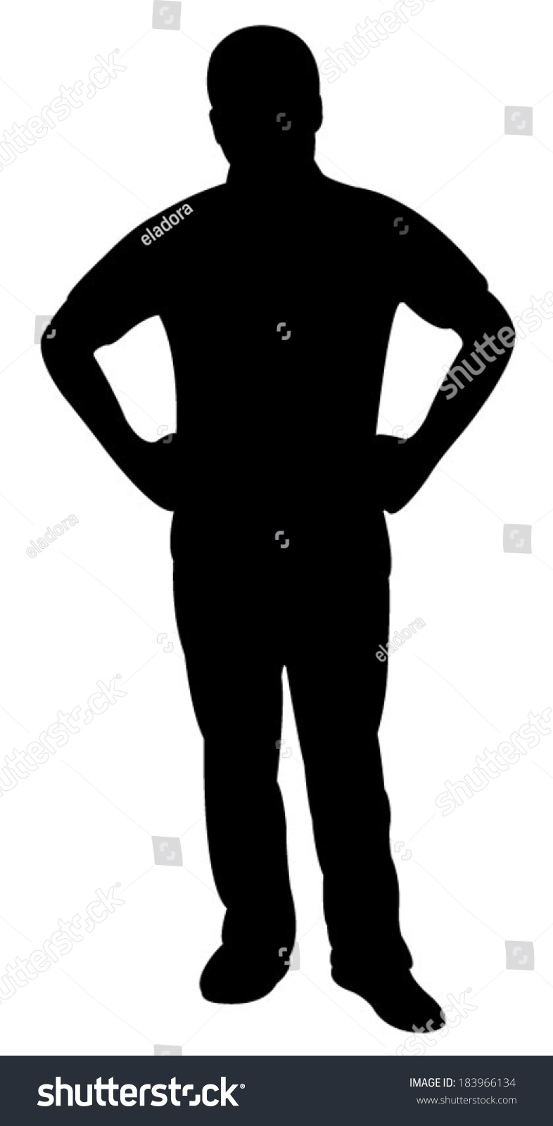 Man Silhouette Vector Stock Vector (Royalty Free) 183966134 | Shutterstock