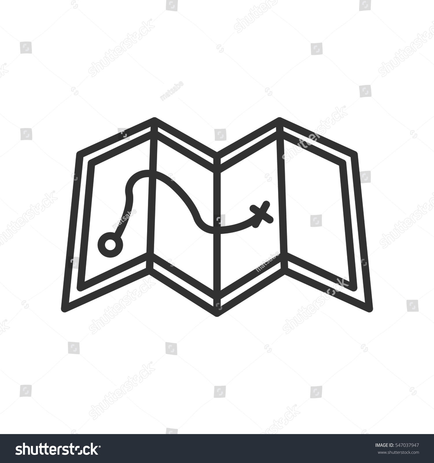 Map Showing Your Destination Stock Vector (Royalty Free) 547037947