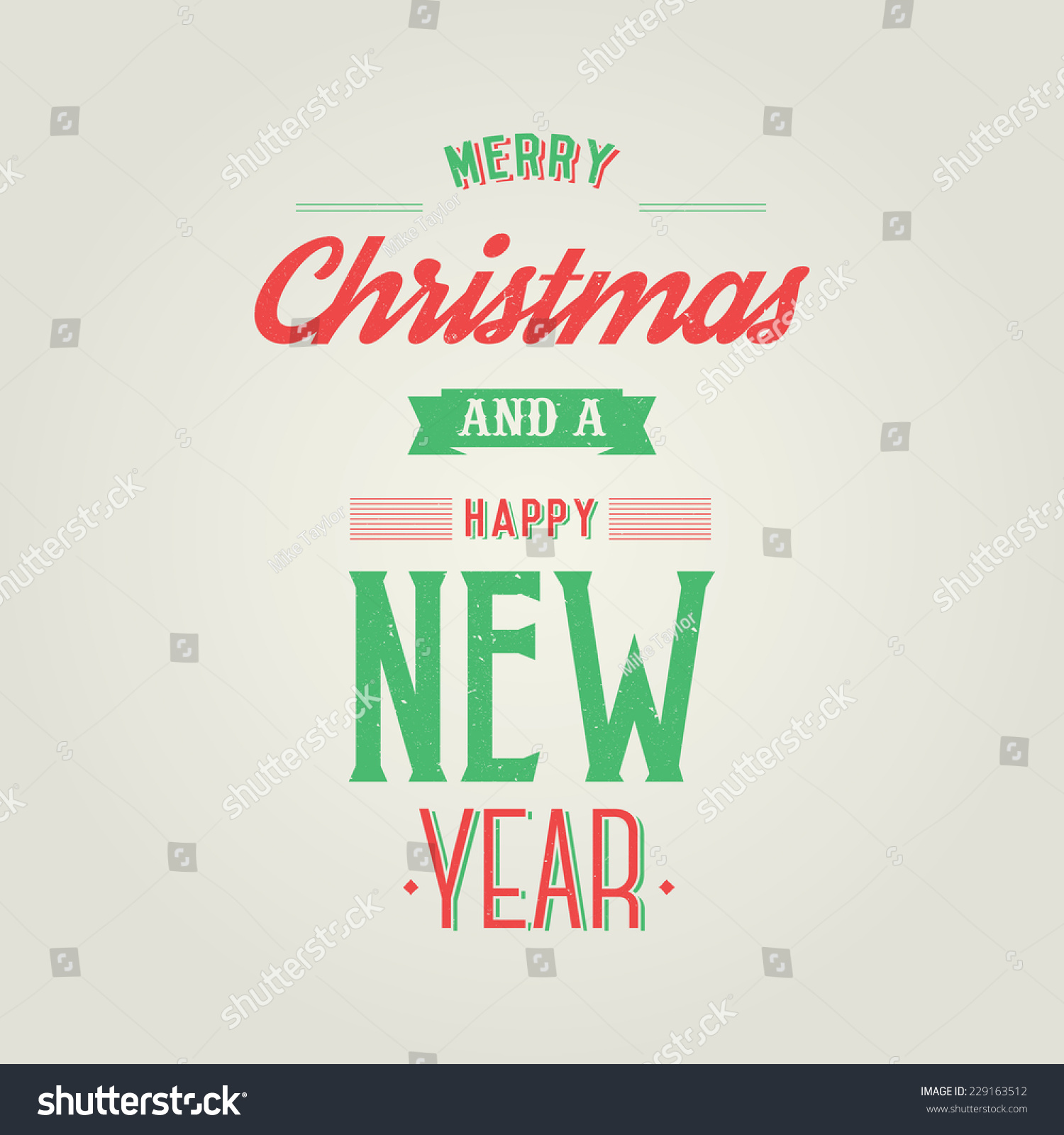 Merry Christmas Type Design Stock Vector (Royalty Free) 229163512 ...
