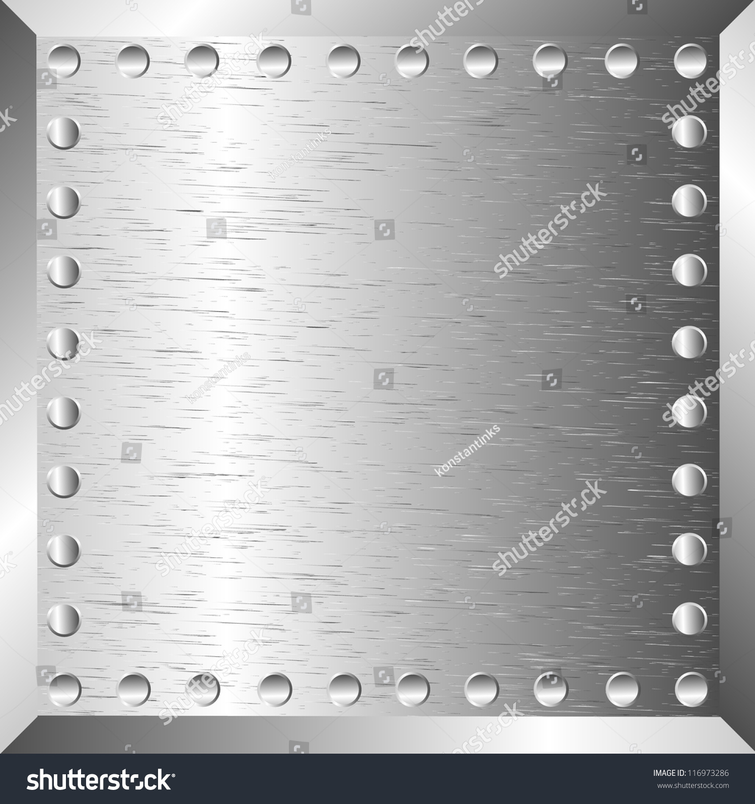 Metal Background Rivets Vector Stock Vector (Royalty Free) 116973286