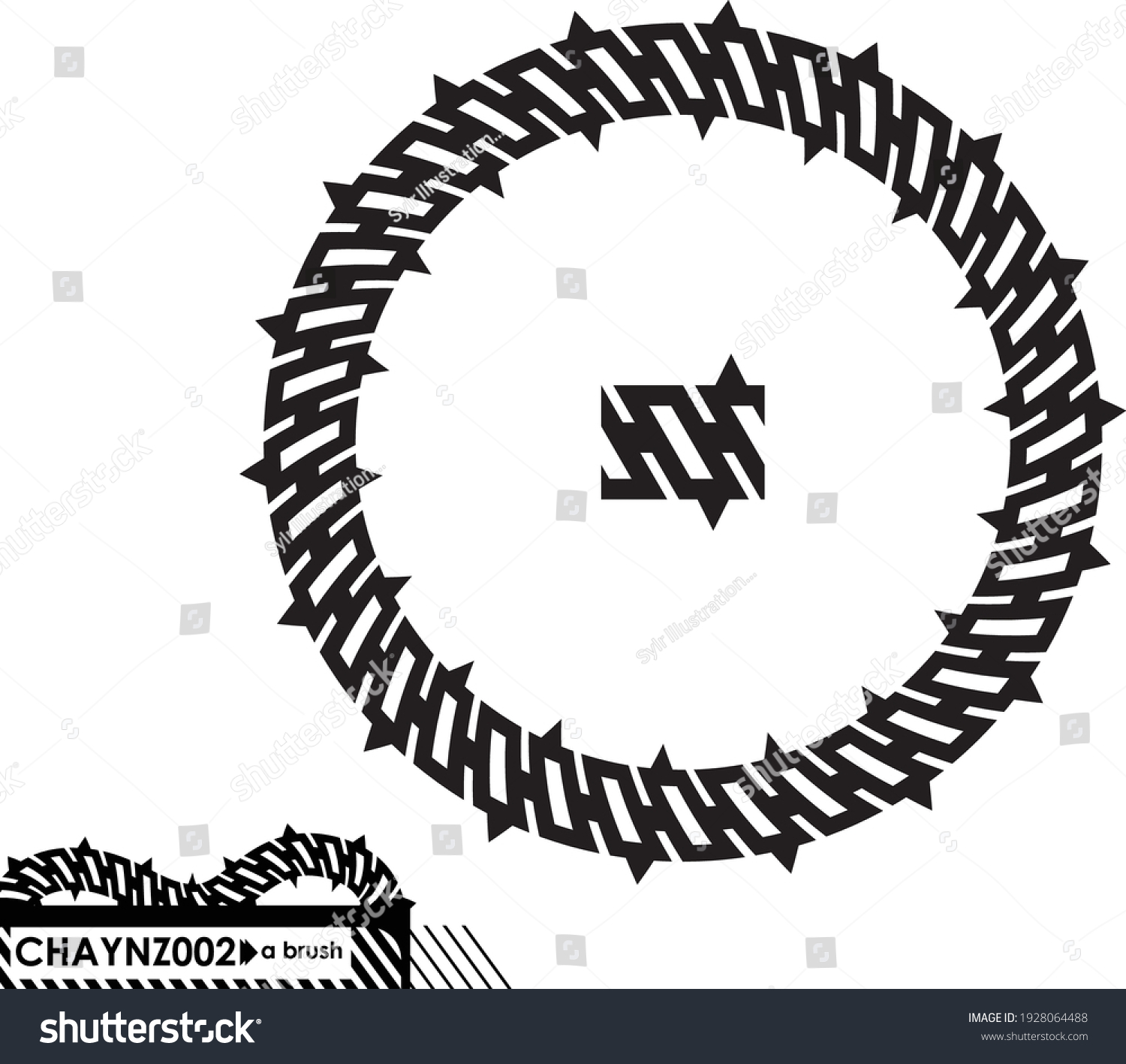 Modern Stylized Chain Frame Border Design Stock Vector (Royalty Free ...
