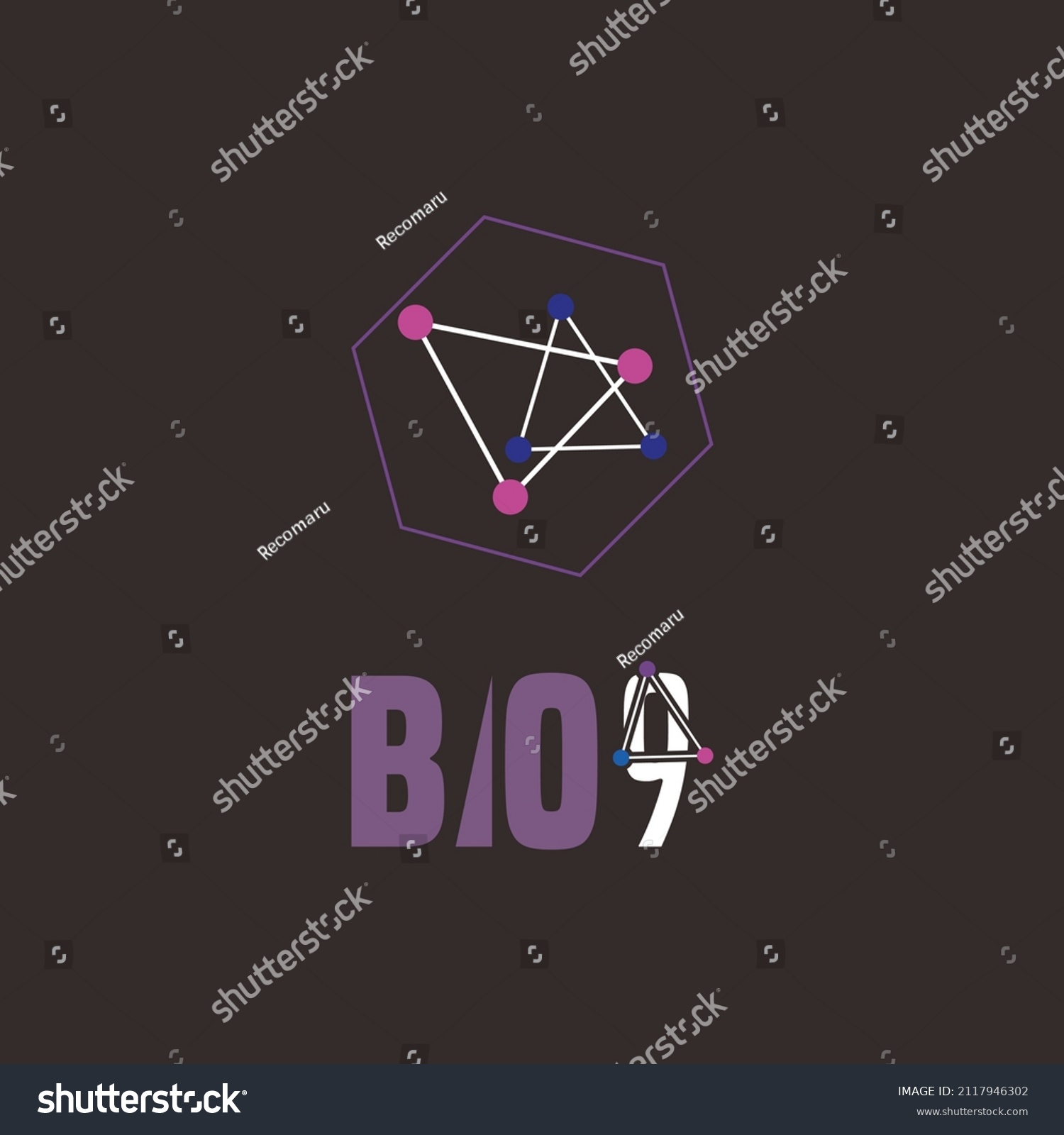 Molecular Cell Formula Logo Design Stock Vector (Royalty Free) 2117946302