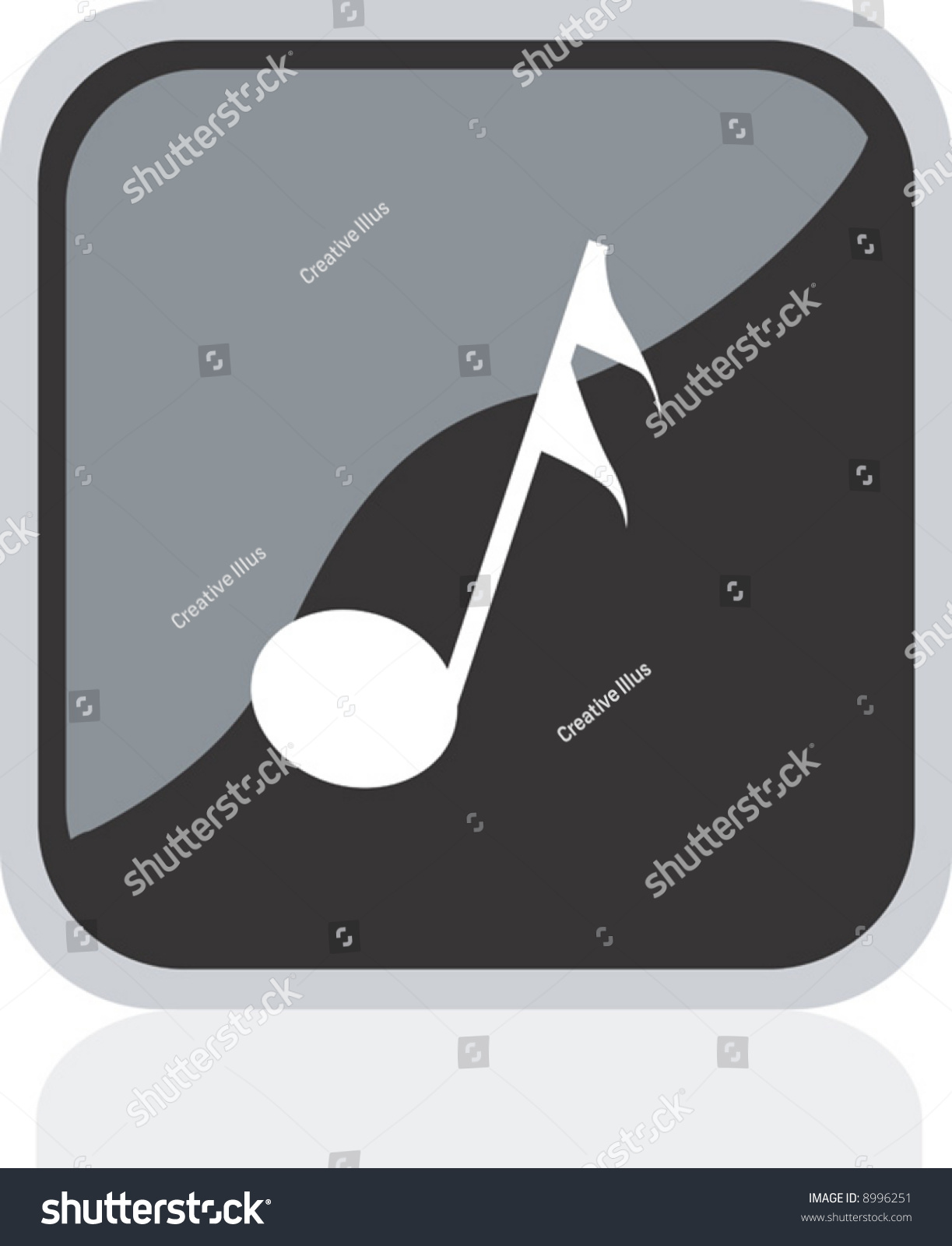 Music Note Square Stock Vector (Royalty Free) 8996251 | Shutterstock