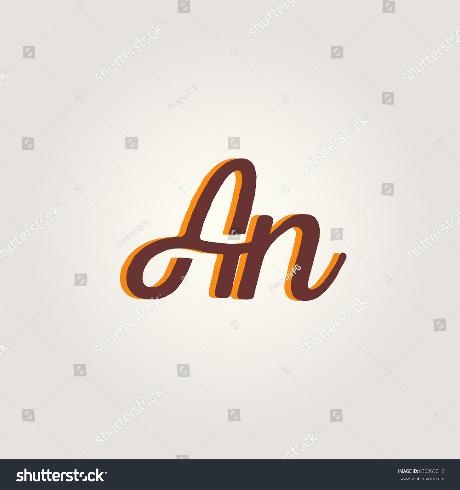 N Running Letter Joint Logo Vector Stock Vector (Royalty Free ...