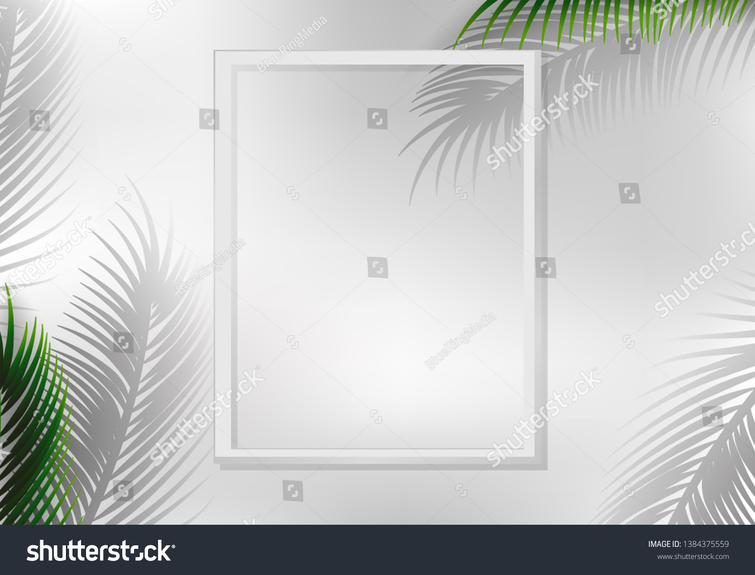 Nature Leaf Frame Illustration Stock Vector (Royalty Free) 1384375559