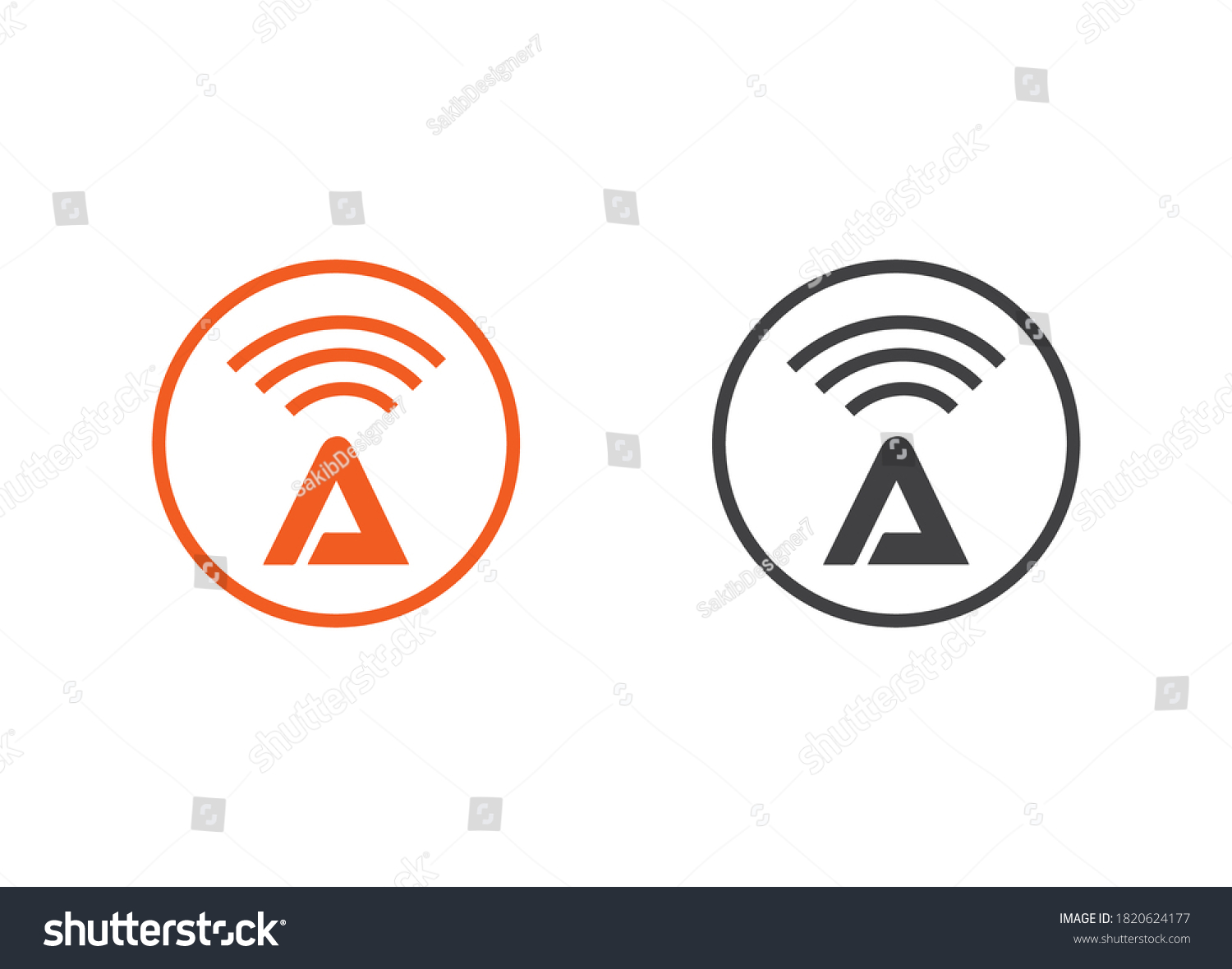 Online Logo Design Vector File Stock Vector (Royalty Free) 1820624177