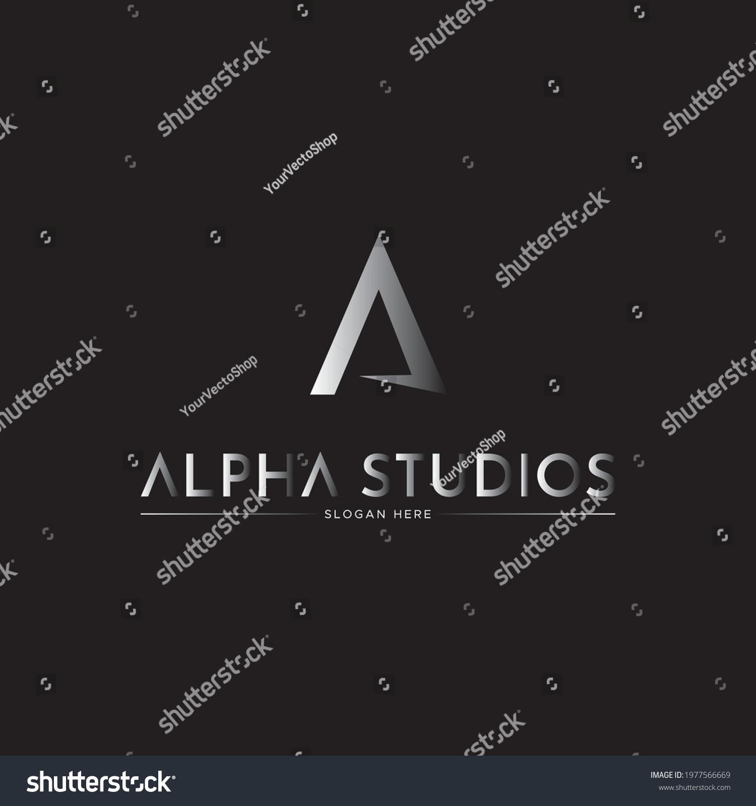 Alpha Mark Type Logo Design Stock Vector (Royalty Free) 1977566669 ...