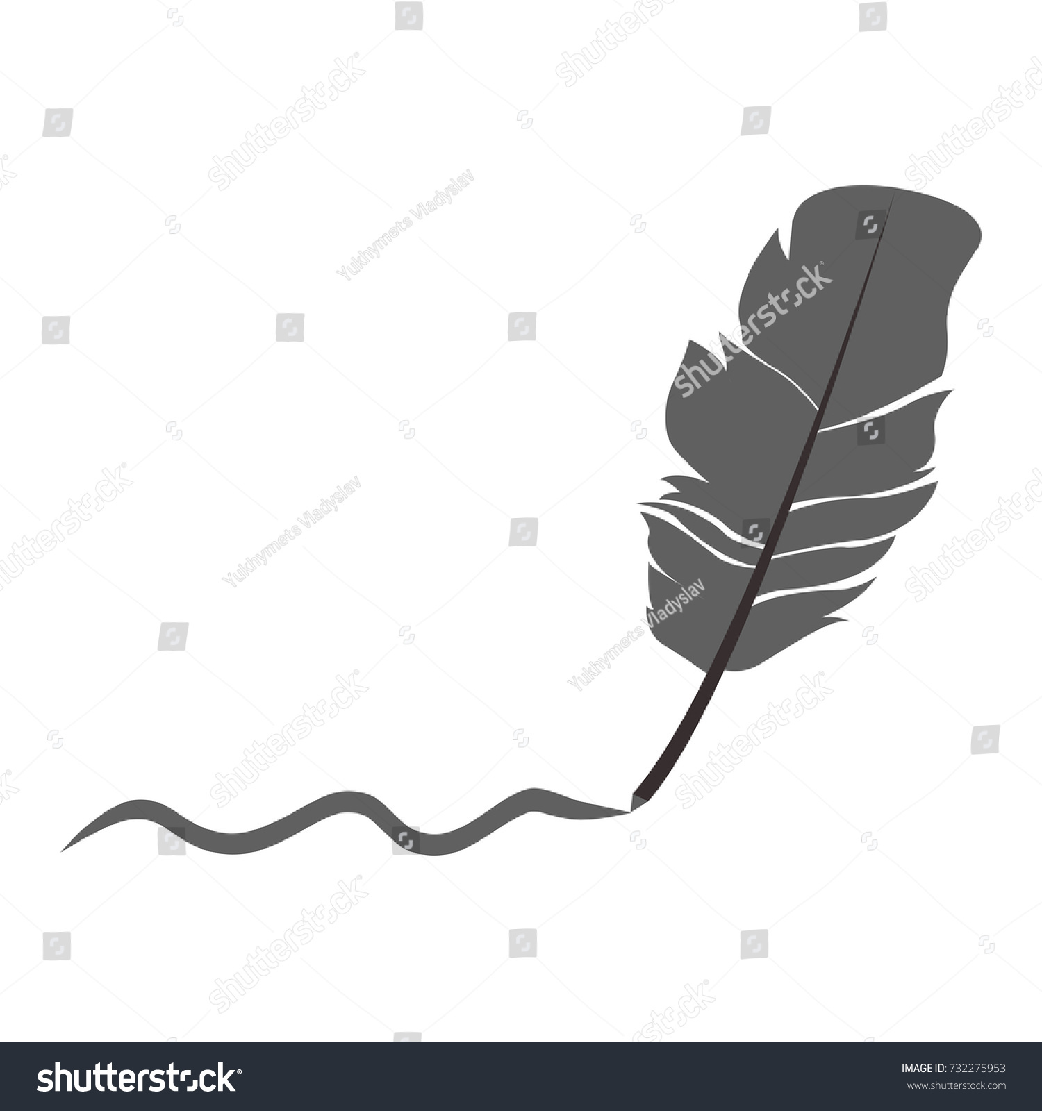 Pen Drawing Line Stock Vector (Royalty Free) 732275953 | Shutterstock