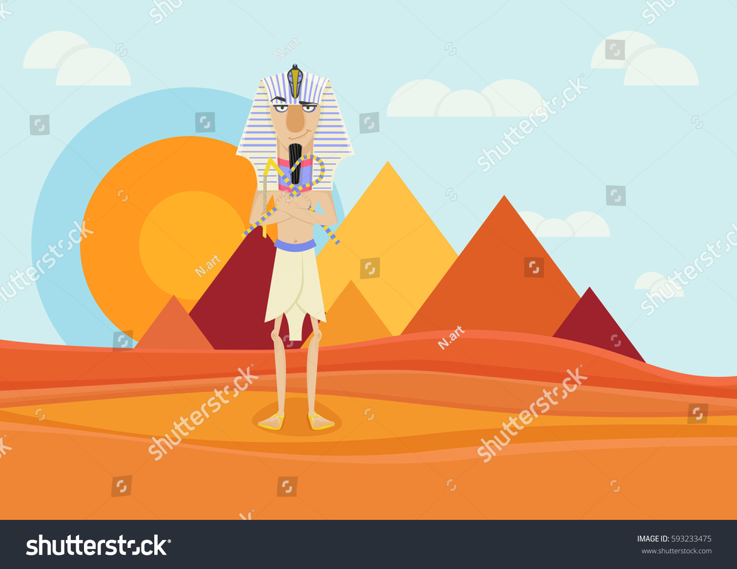 Pharaoh Ancient Egypt Stock Vector (Royalty Free) 593233475 | Shutterstock