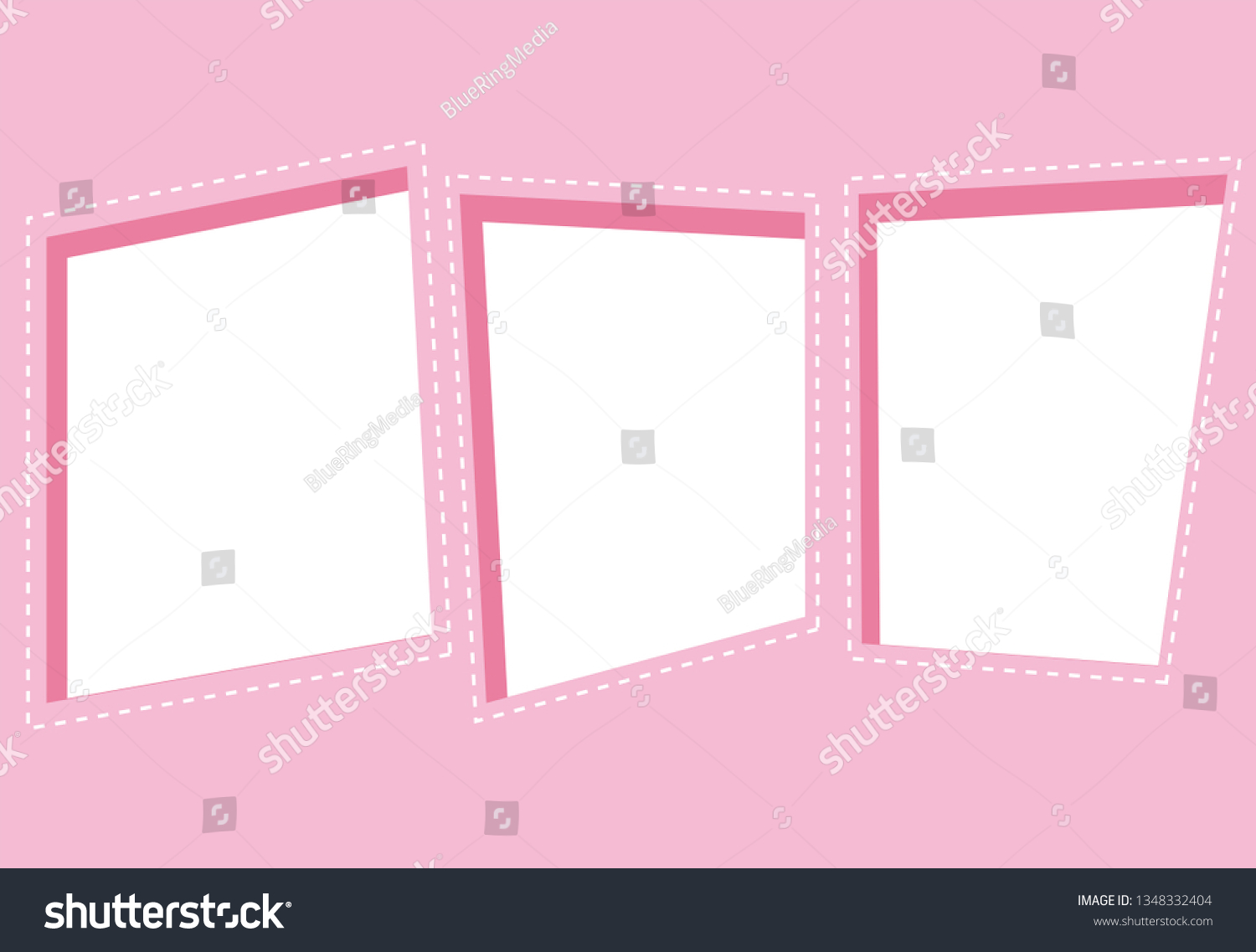 Pink Note Template Illustration Stock Vector (Royalty Free) 1348332404 ...