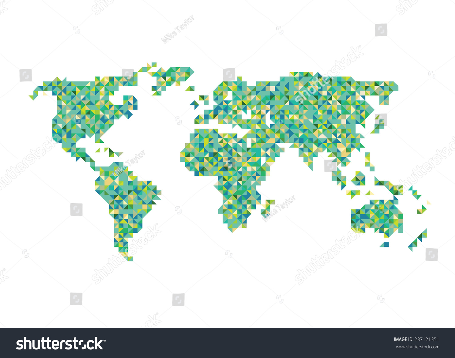 Pixel Art Style World Map Vector: เวกเตอร์สต็อก (ปลอดค่าลิขสิทธิ์ ...