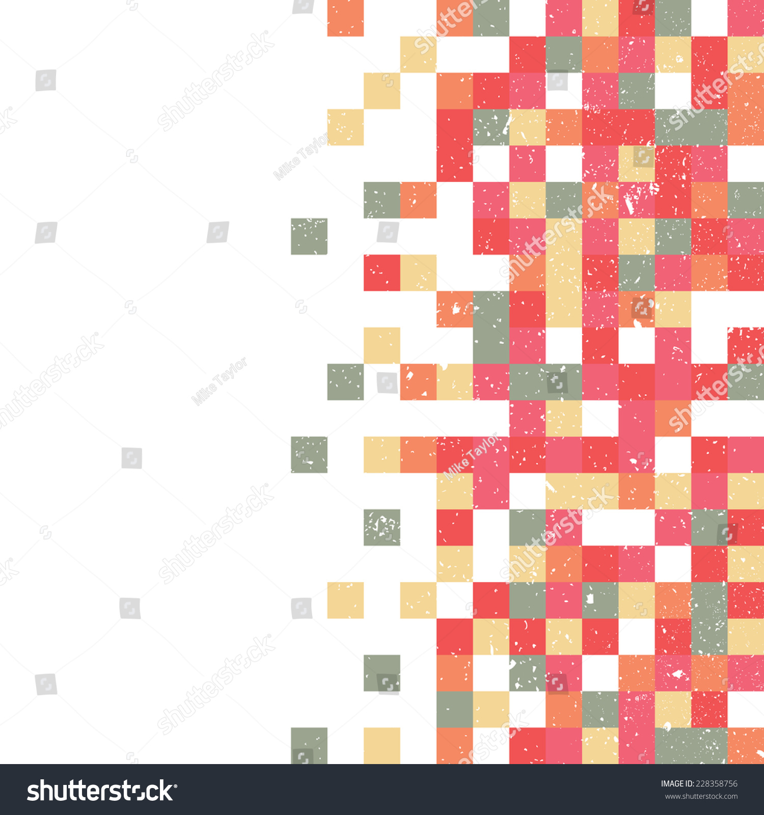 Pixel Art Vector Background Grunge Texture Stock Vector Royalty Free 228358756