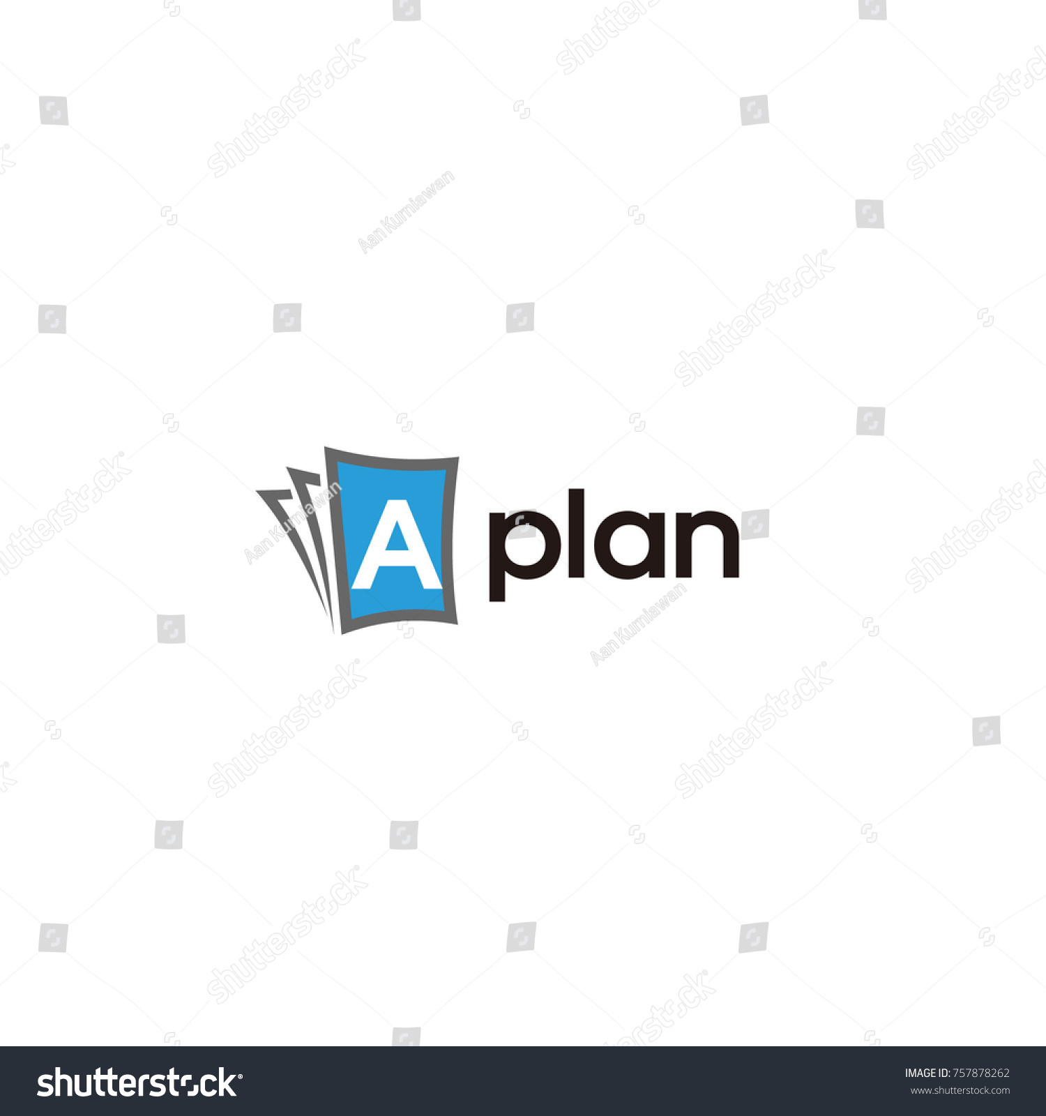 Plan Paper Logo Vector Flat Template: vector de stock (libre de ...