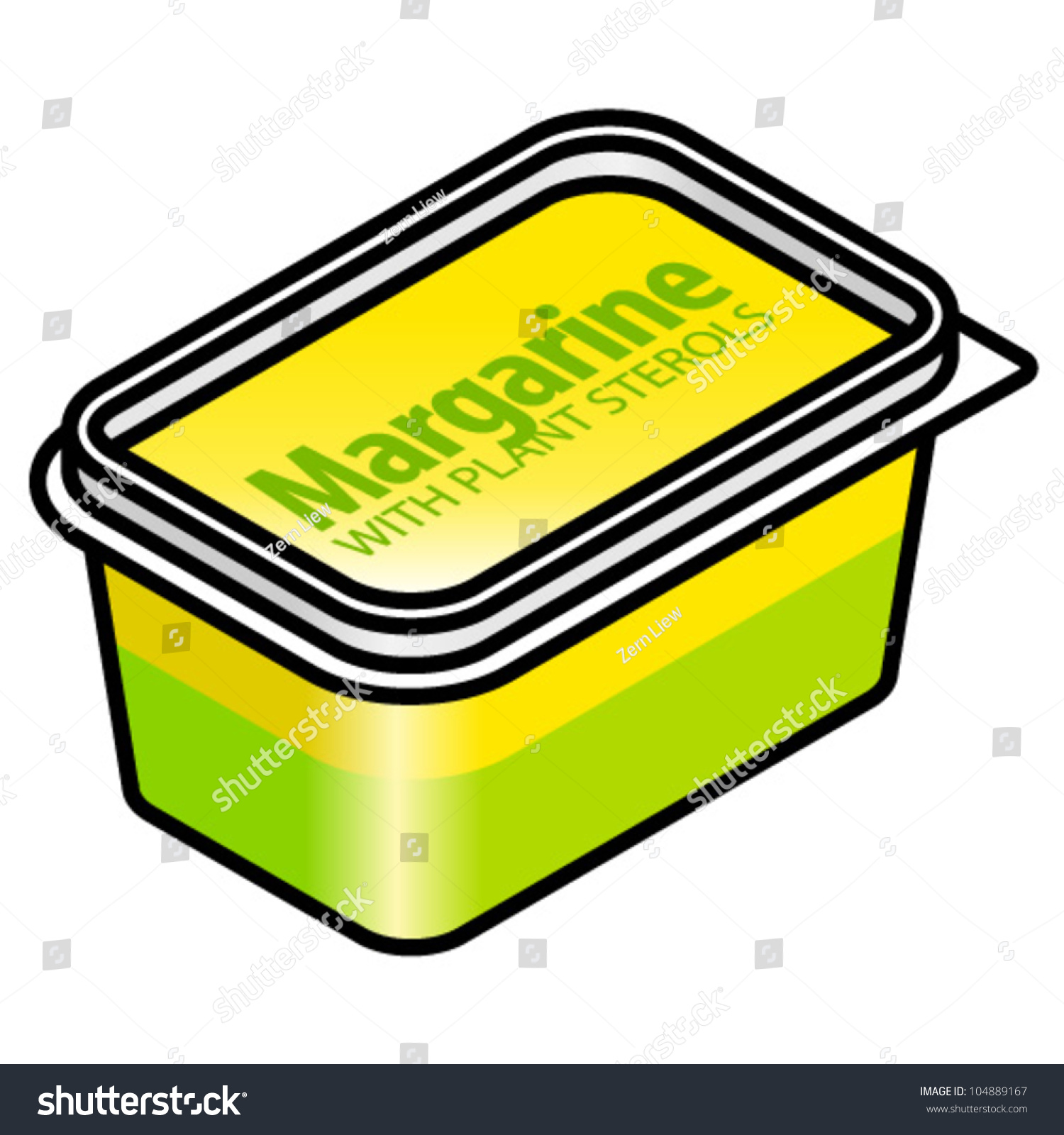 Plastic Tub Margarine Natural Plant Sterols Stock Vector 104889167 Shutterstock