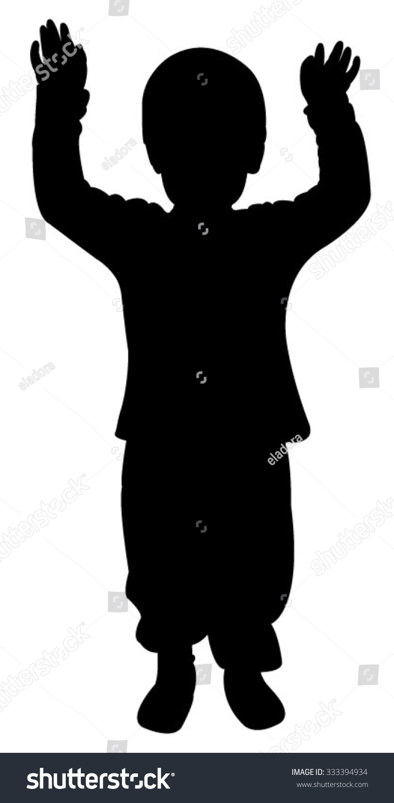 Poor Boy Silhouette Vector Stock Vector (Royalty Free) 333394934 ...